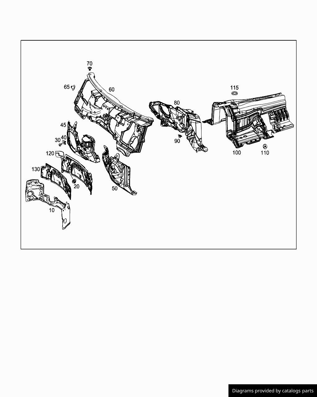 Mercedes Benz Damping, Firewall A2316820700 - LLLParts