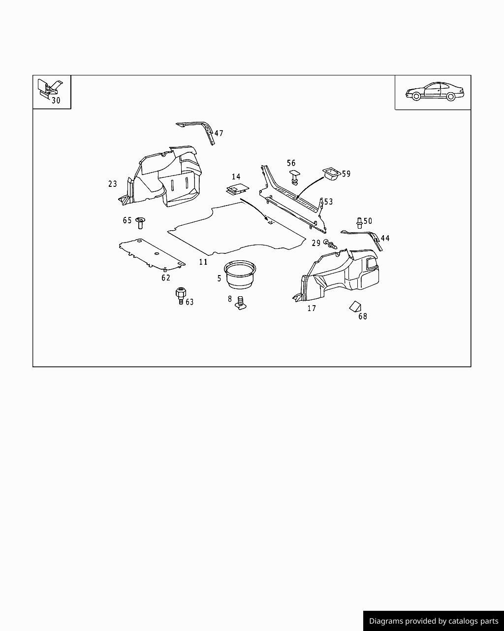 Mercedes Benz Trim A2086940625 - LLLParts