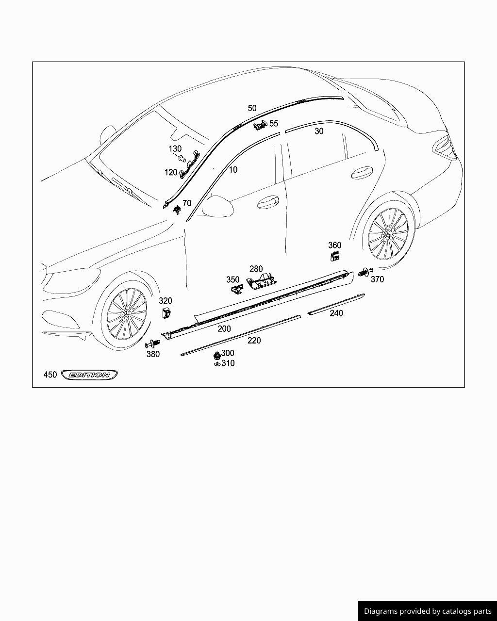 Mercedes Benz Trim, Longitudinal Member A2056981000 - LLLParts
