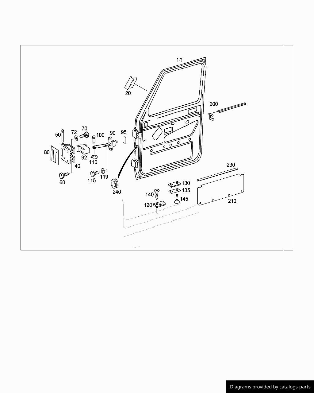 Mercedes Benz Drivers Door A4847201905 - LLLParts