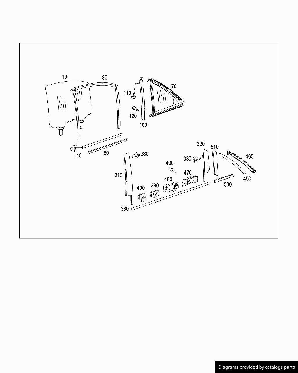 Mercedes Benz Window Guide Rail A2407300117 - LLLParts