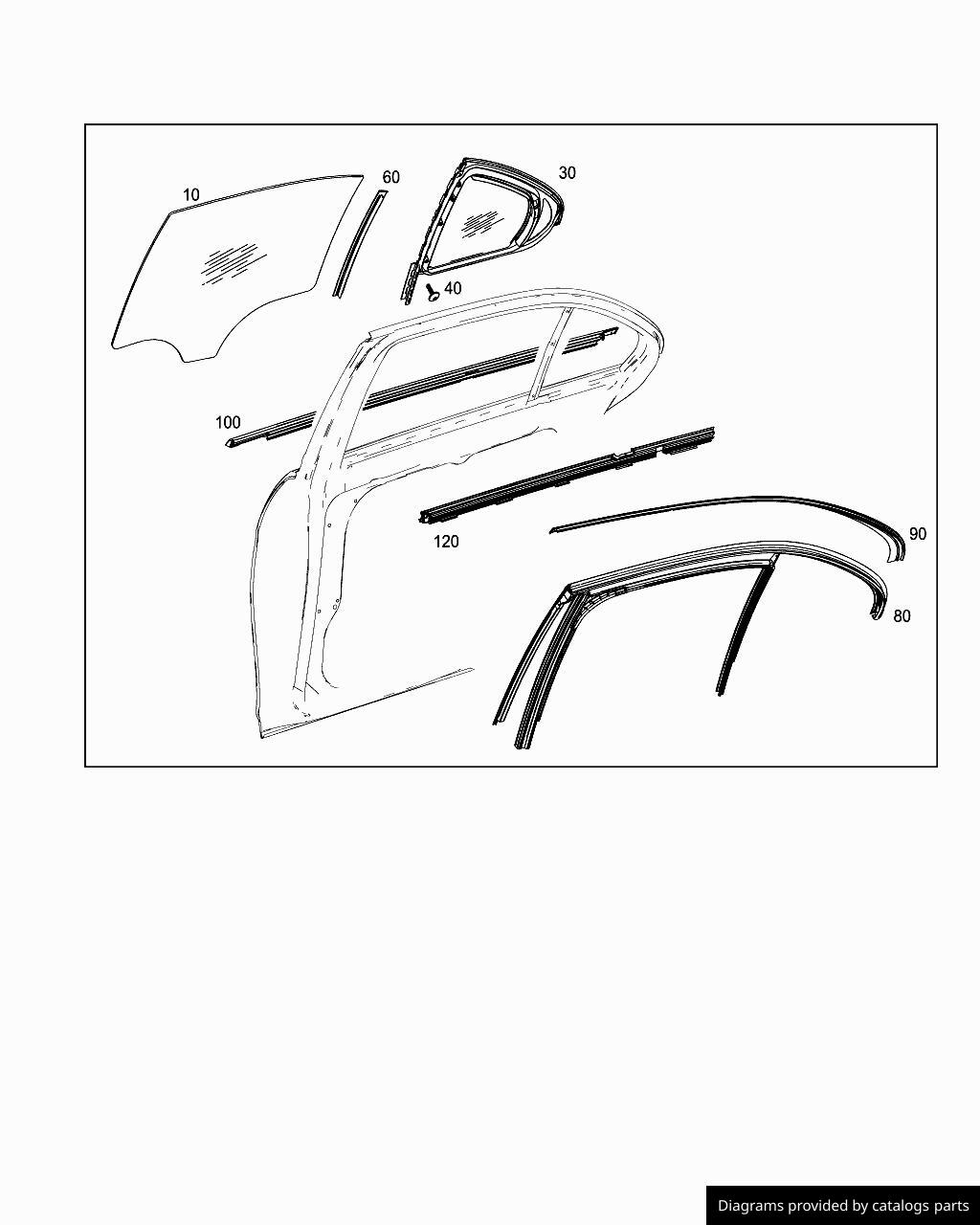 Mercedes Benz Window Guide Rail A2057351000 - LLLParts