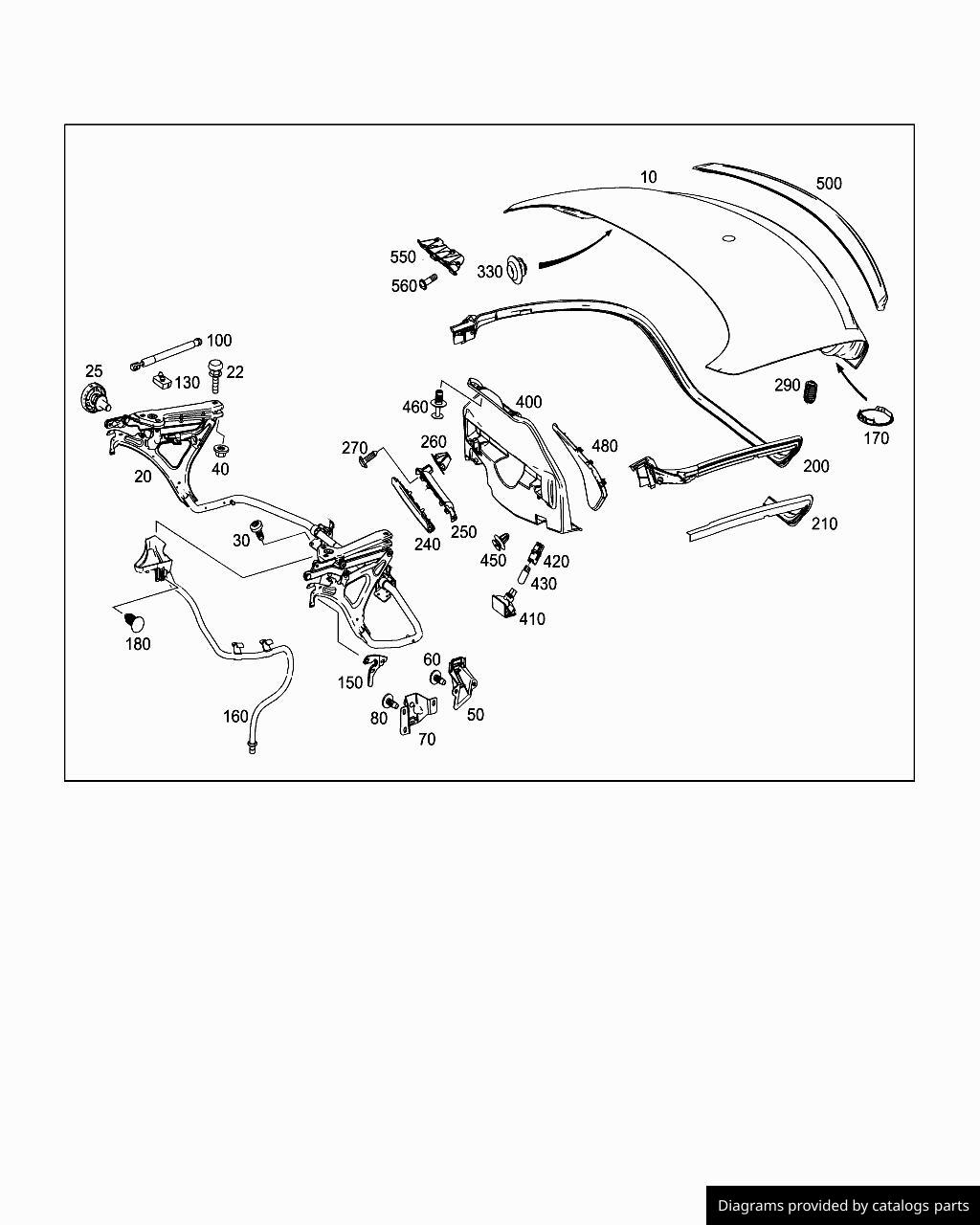 Mercedes Benz Tubular Frame A1727500400 - LLLParts