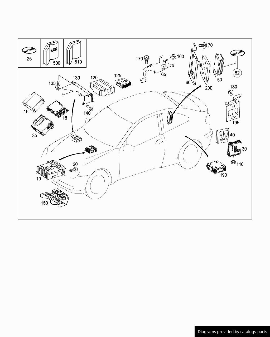 Mercedes Benz Control Panel A2039060000 - LLLParts