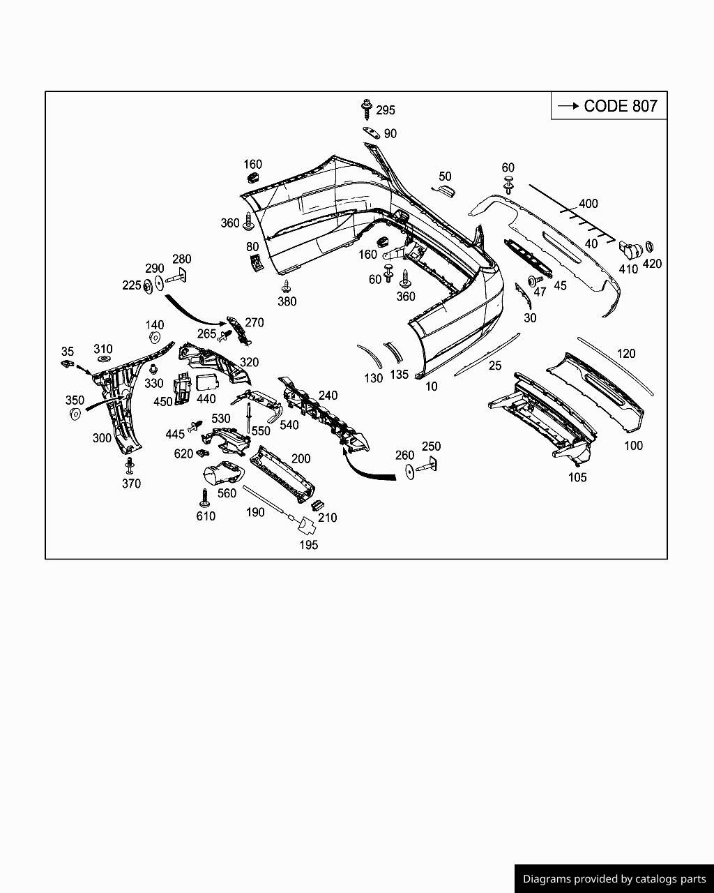 Mercedes Benz Bracket, Bumper A2228852800 - LLLParts