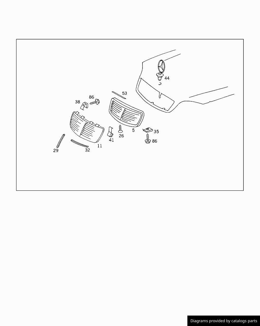 Mercedes Benz Grille A1408880323 - LLLParts