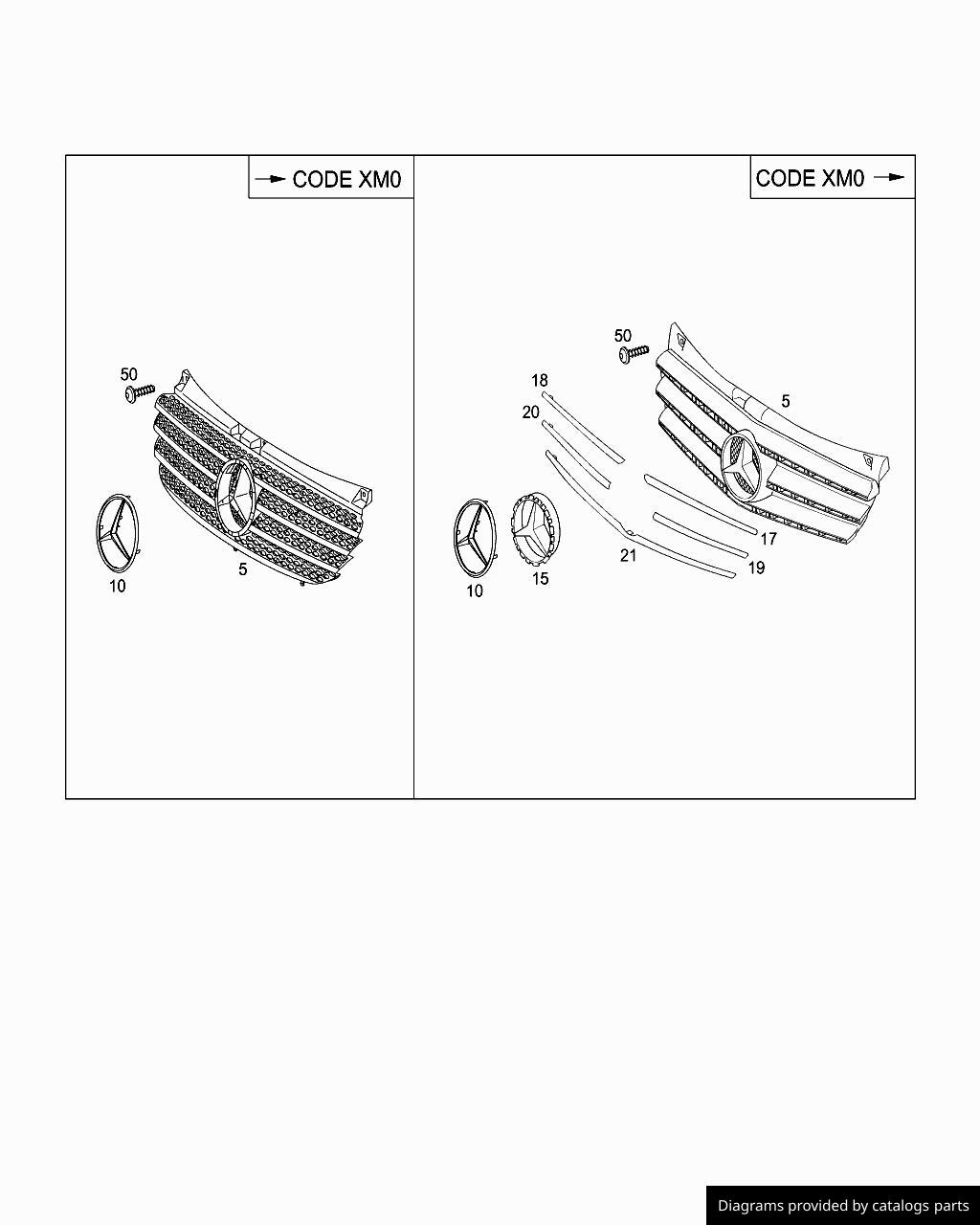 Mercedes Benz Front Radiator Grille Black - Genuine Mercedes Benz ...