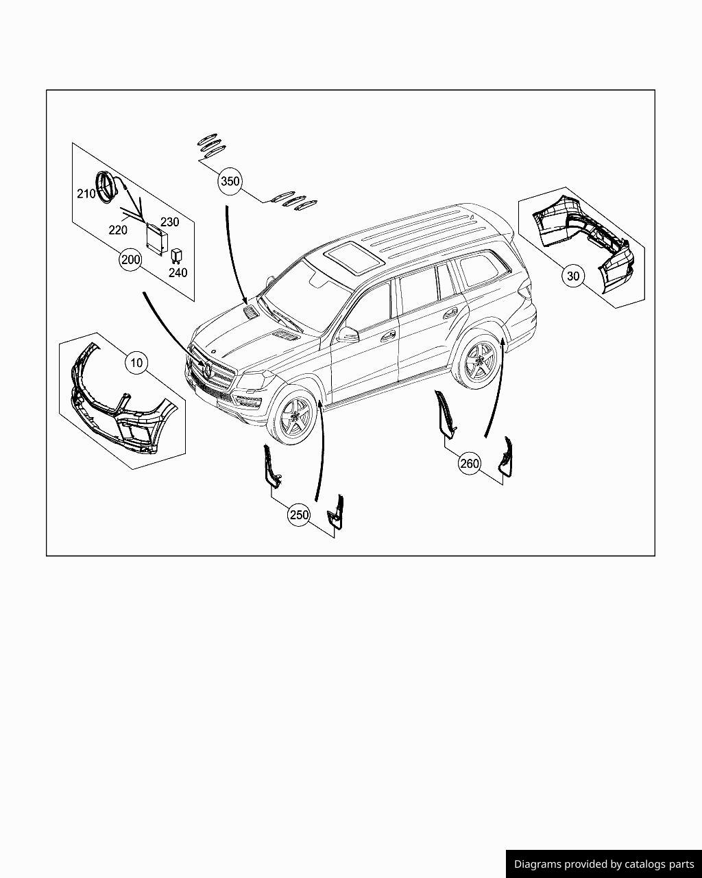Mercedes Benz Bumper, Front A1668800202 - LLLParts