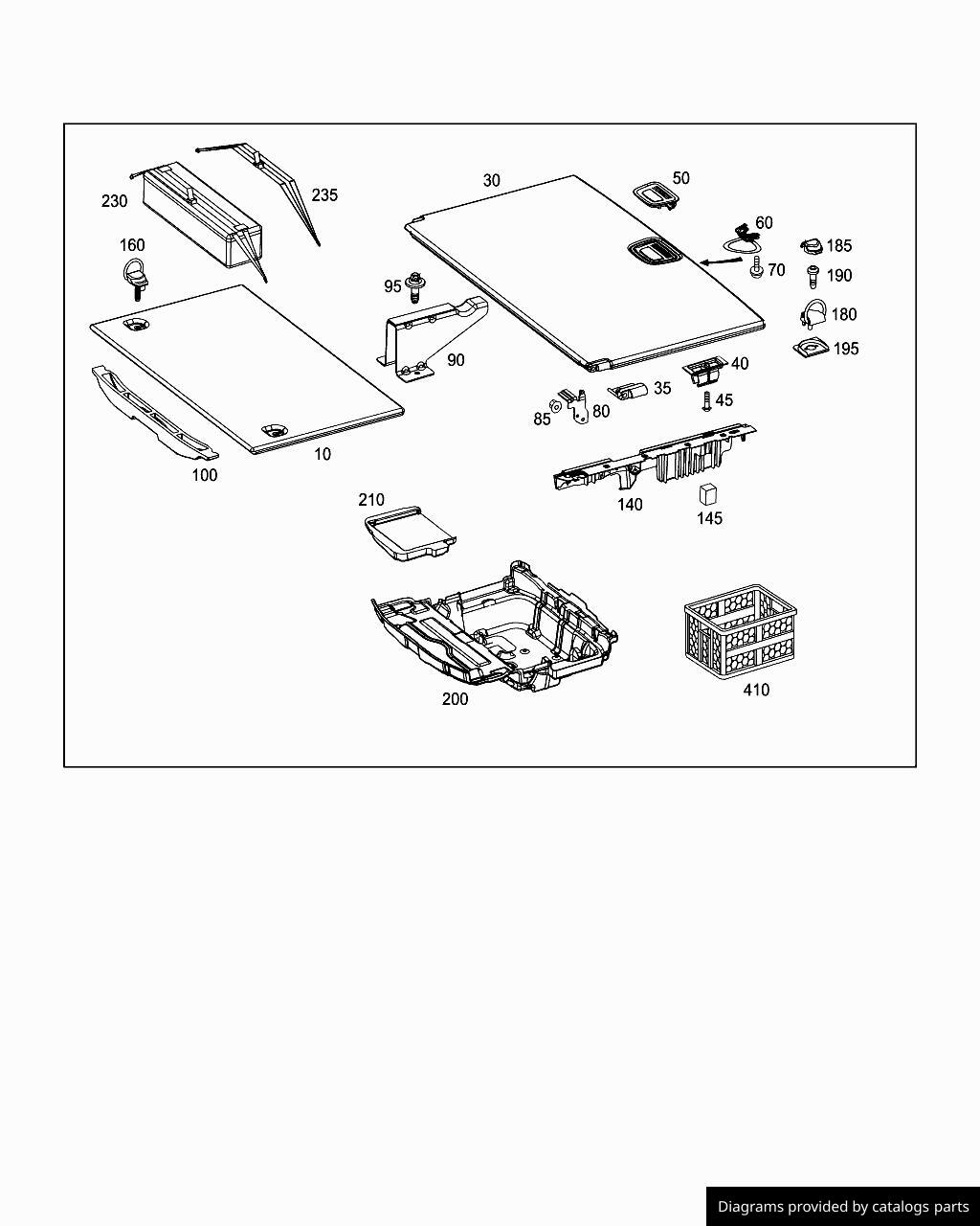 Mercedes Benz Habillage Du Bac A2136946400 - LLLParts
