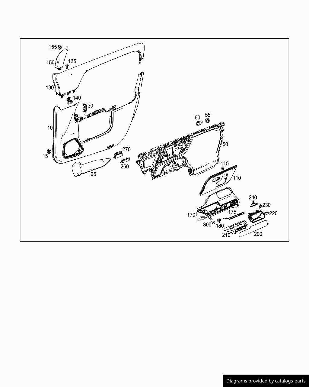 Mercedes Benz Insert, Door Pocket A2477270100 - LLLParts