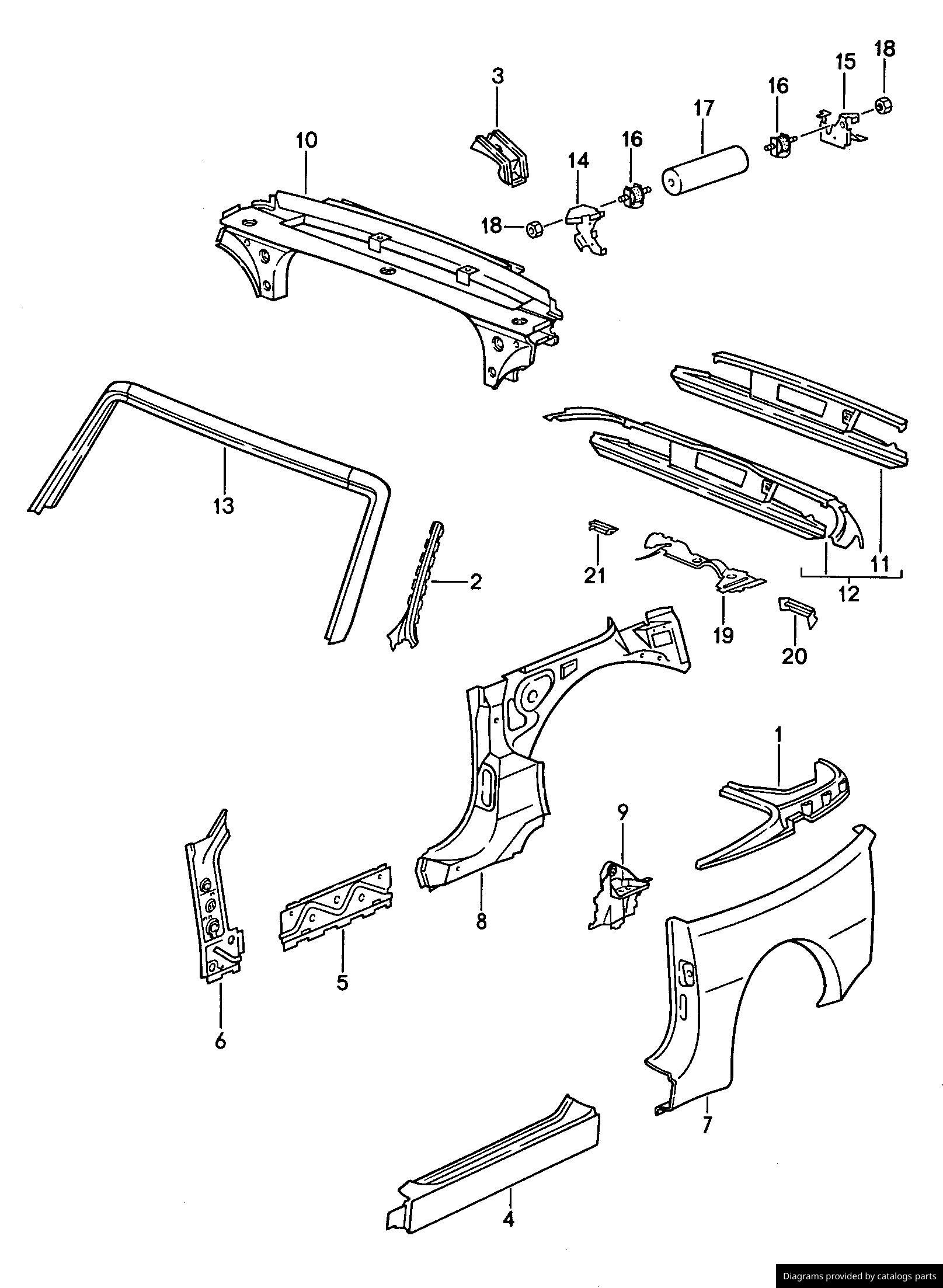 Porsche Hinge Pillar 94150239510 - LLLParts