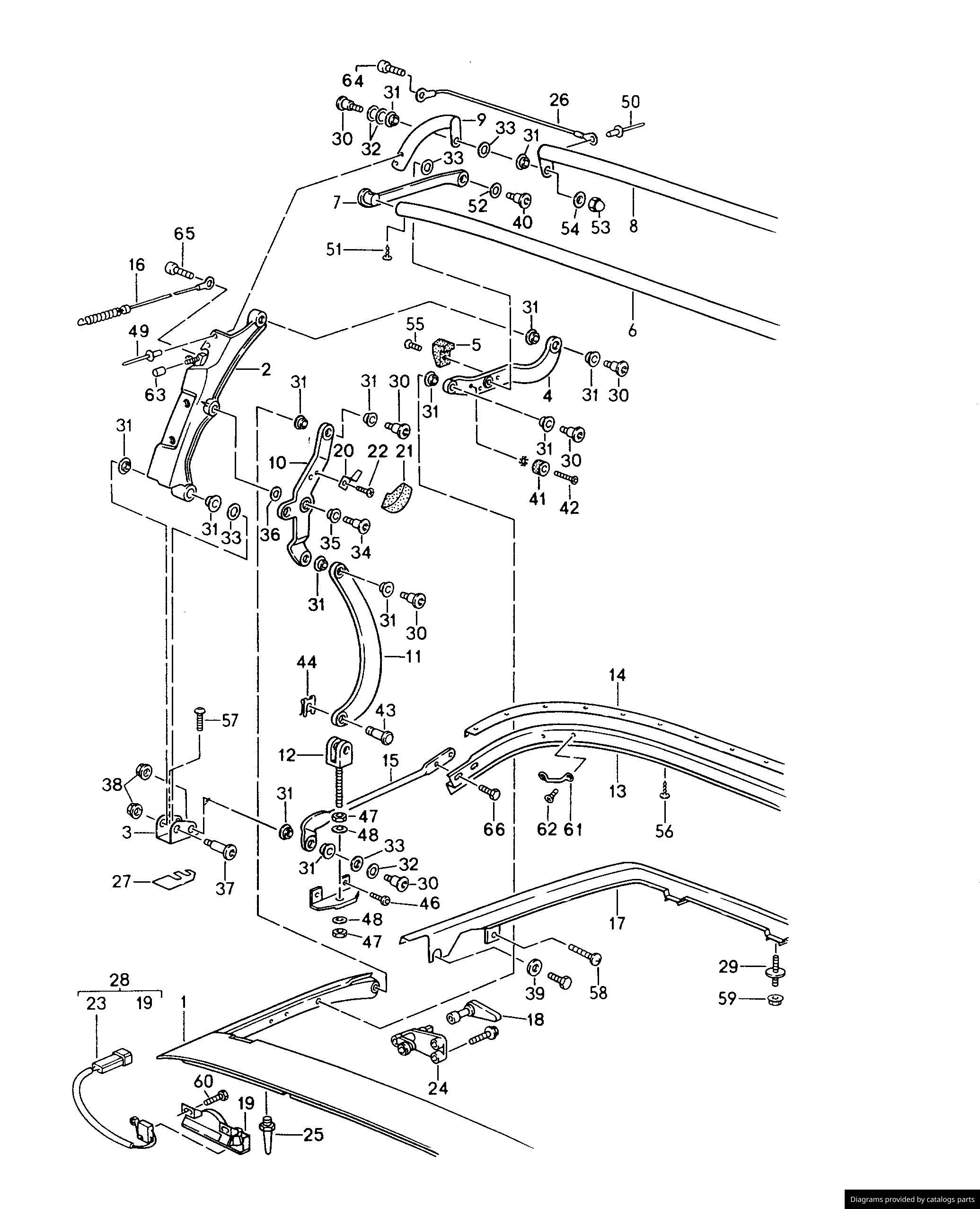 Porsche Roof Frame 94156112510 - LLLParts