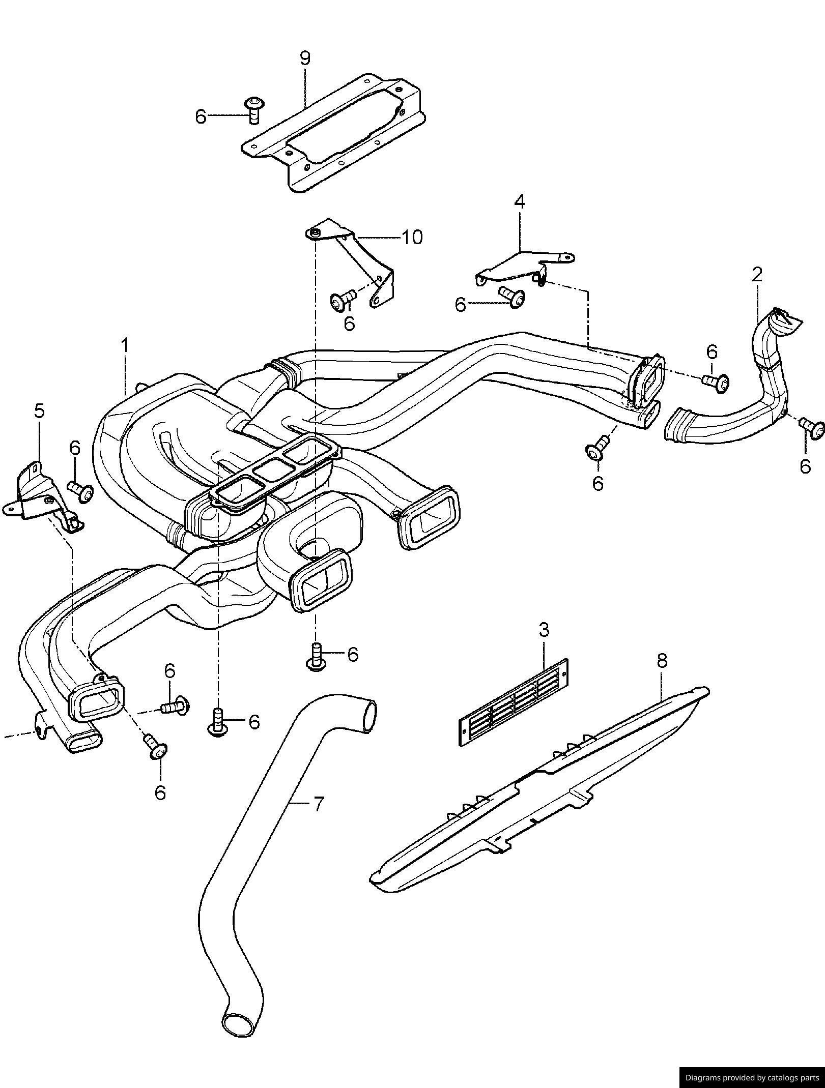 Porsche Air Guide 98055273101 - LLLParts