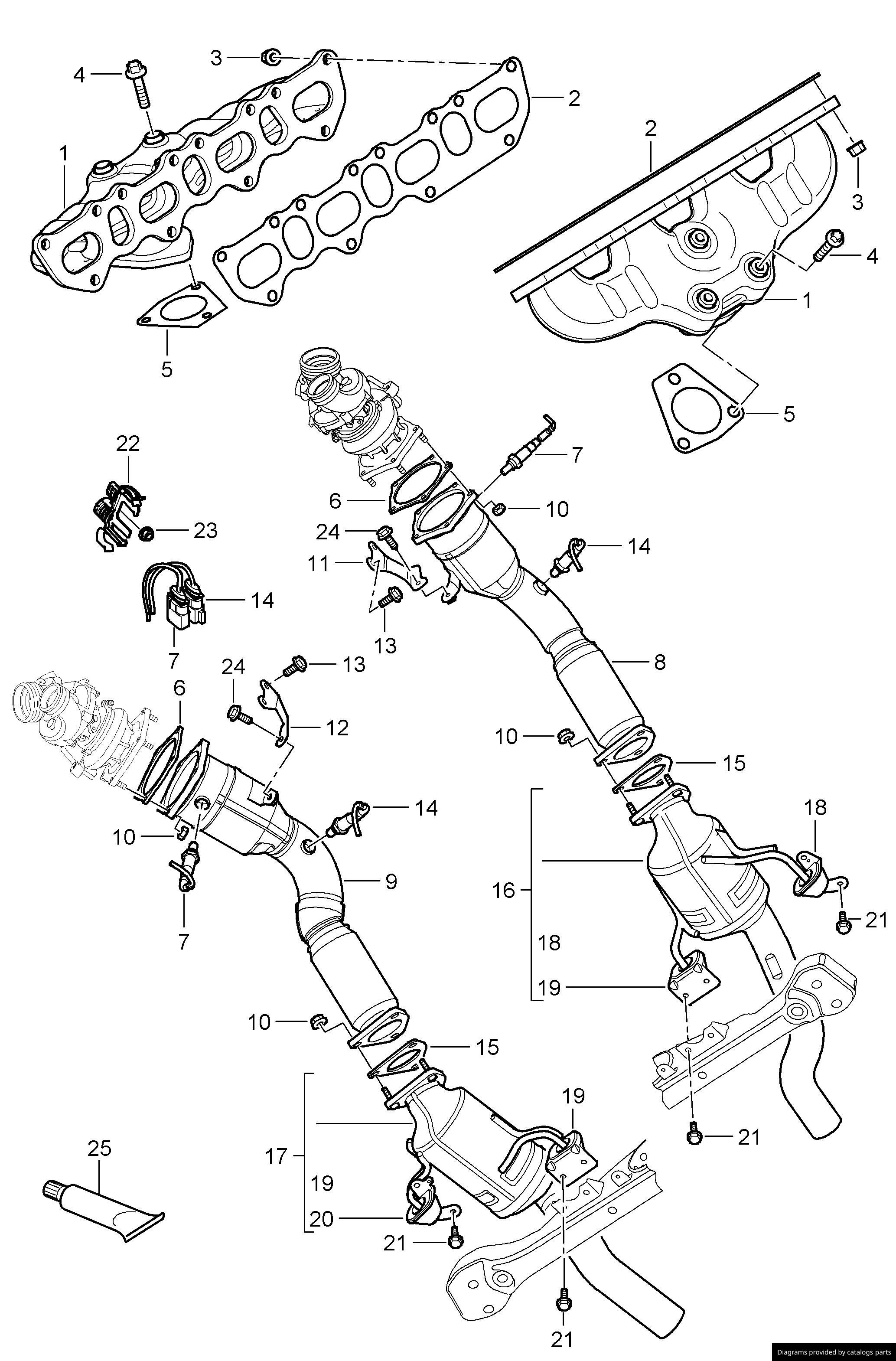 Porsche Catalytic Converter 955113024EX - LLLParts