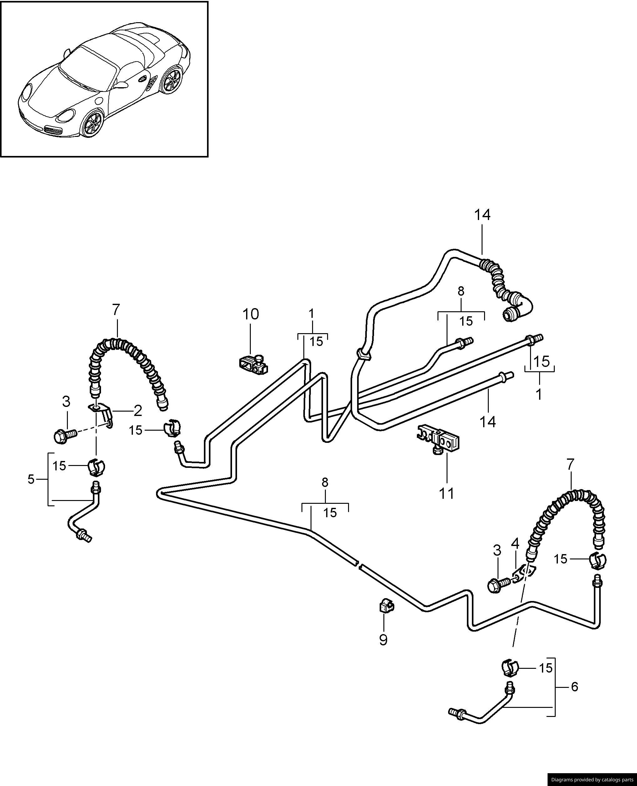 Porsche Brake Line 98735558101 - LLLParts