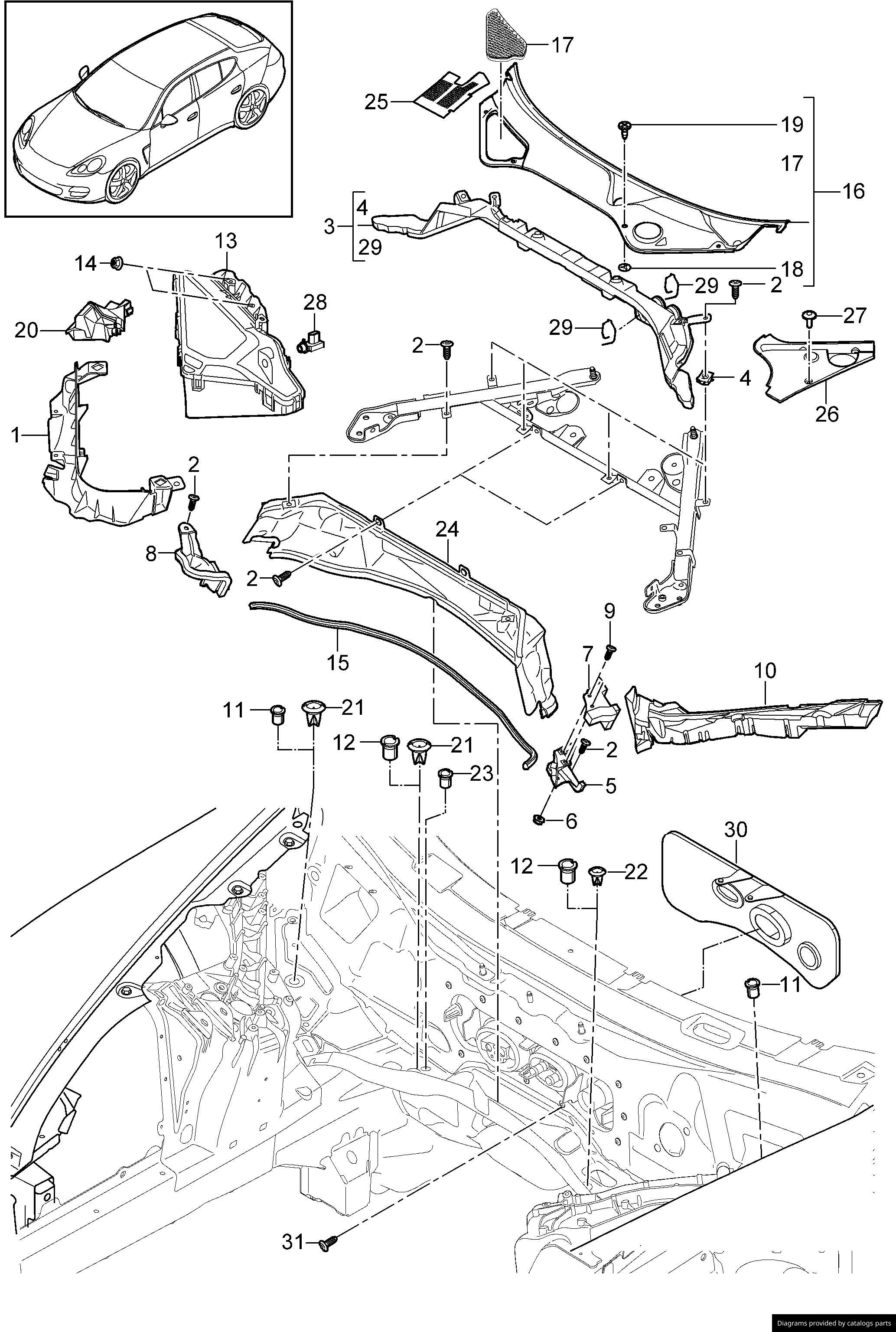 Porsche Water Box 97057241502 - LLLParts