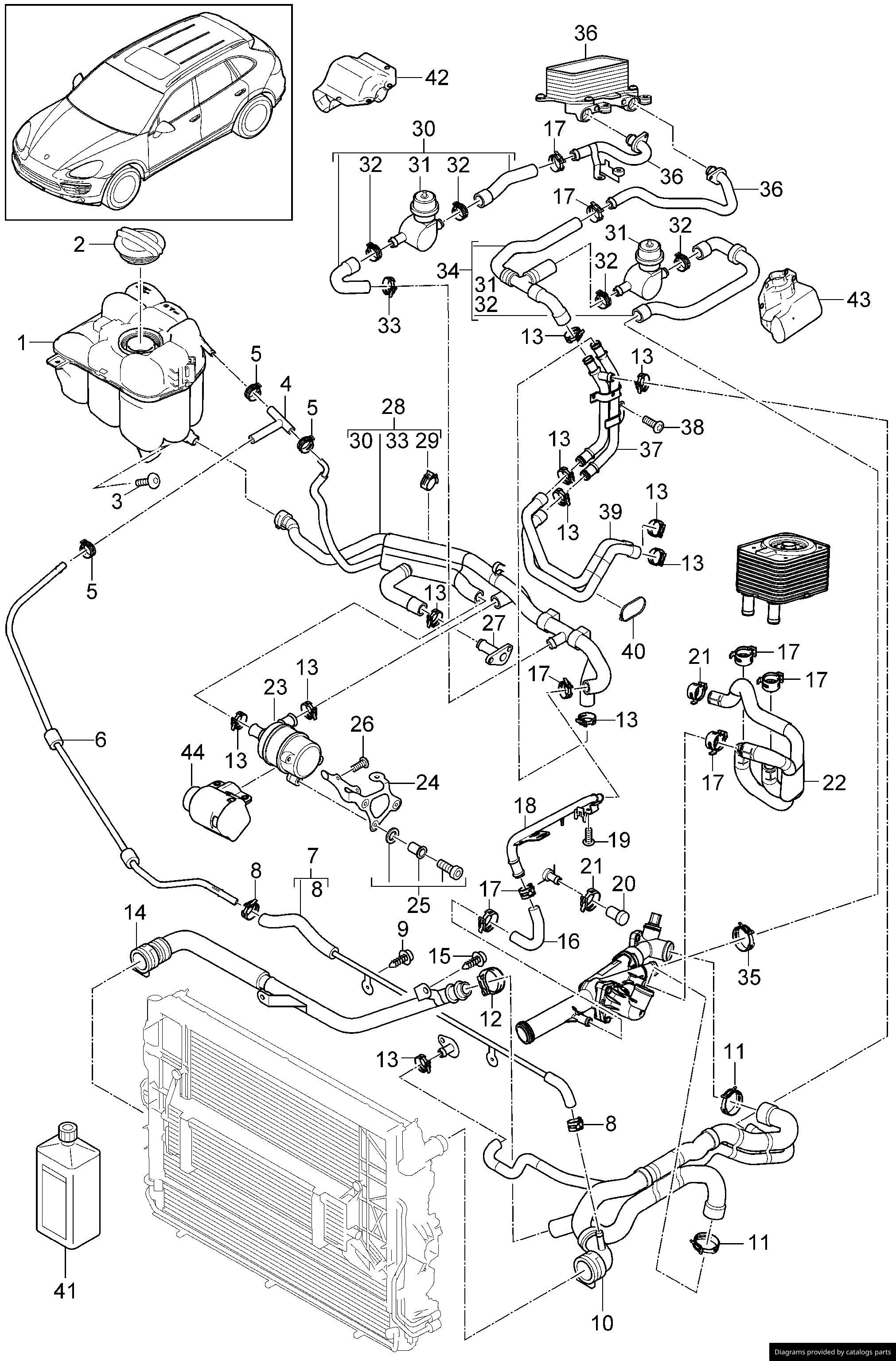 Porsche Coolant Pipe 95810602200 - LLLParts