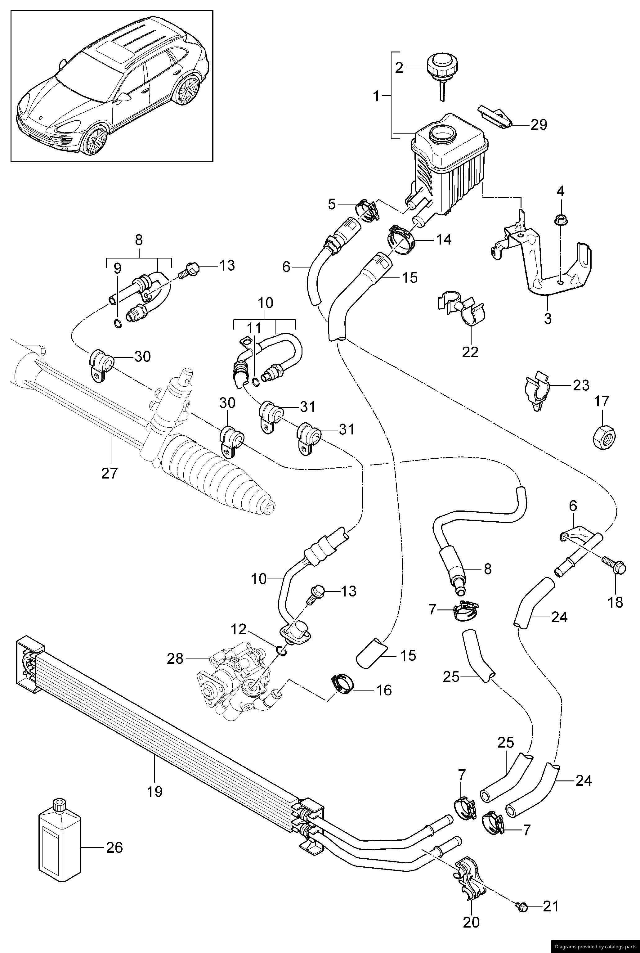 Porsche Return Line 95834745001 - LLLParts