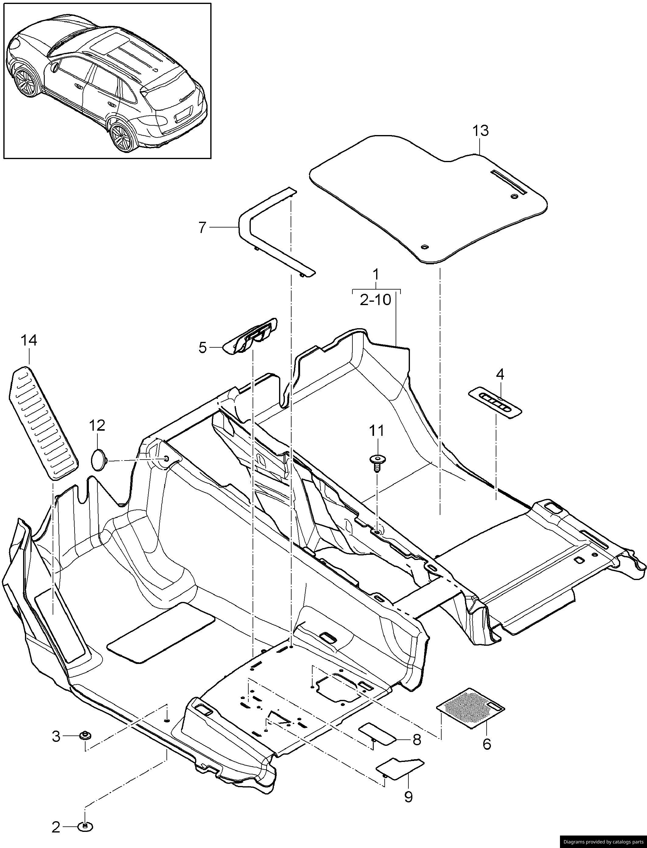 Porsche Black 958551148001E0 - LLLParts