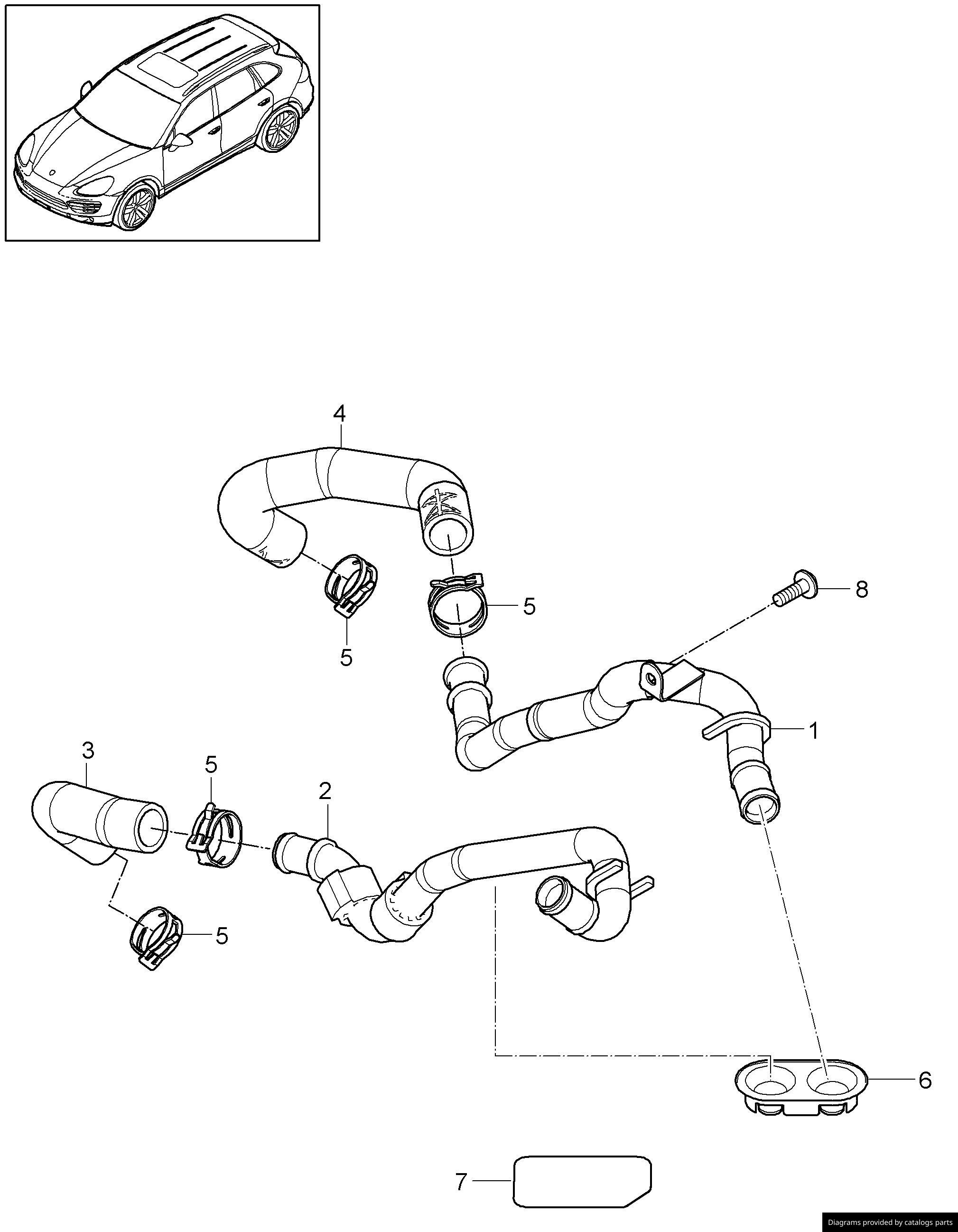 Porsche Coolant Pipe 95857291102 - LLLParts