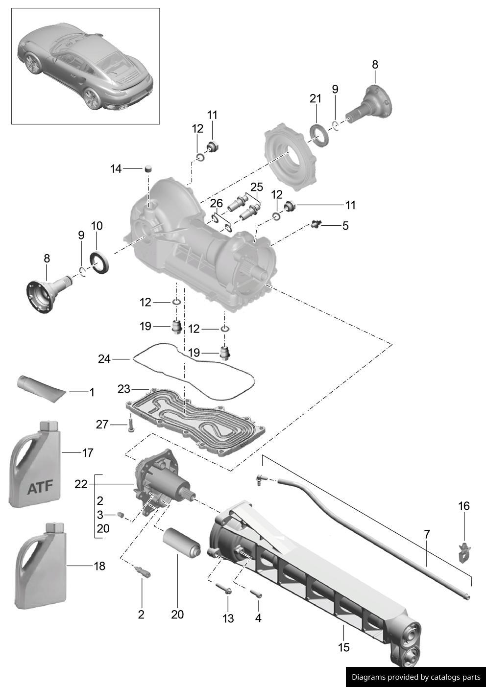 Porsche Transmission Fluid 00004320933 - LLLParts