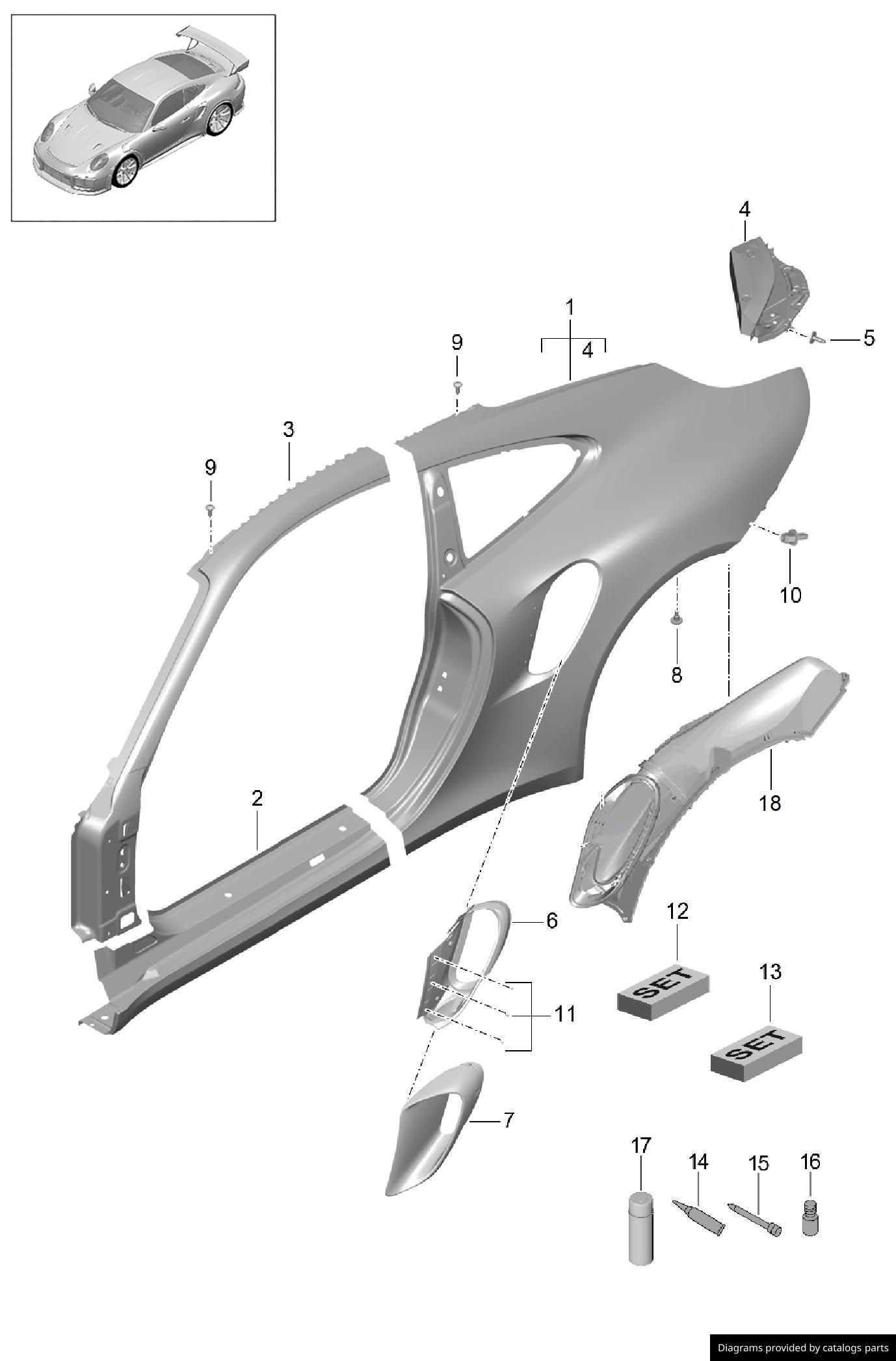 Porsche Retaining Frame 99150386180 - LLLParts