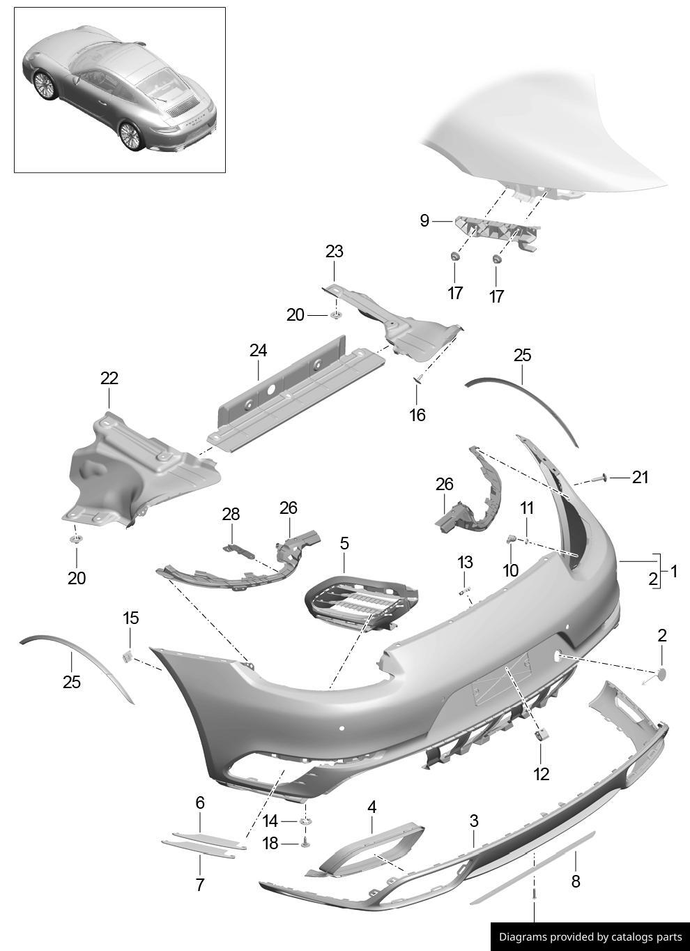 Porsche Black 99150586303041 - LLLParts