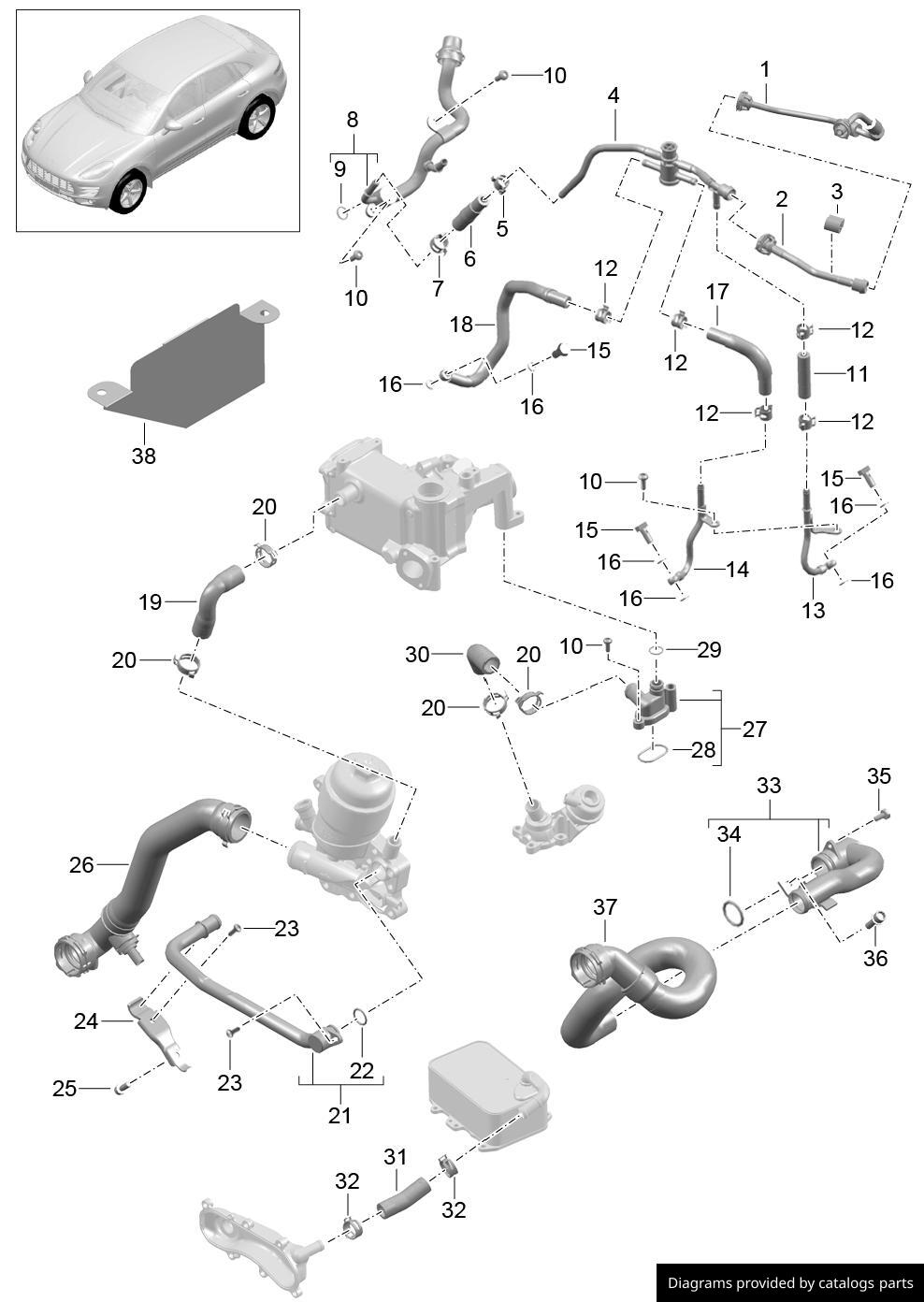 Porsche Gasket - Intermediate Flange 95810674905 - LLLParts