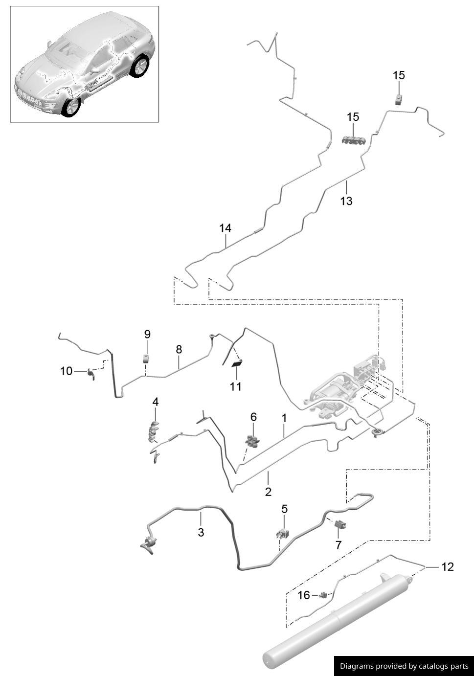 Porsche Pressure Line 95B616763 - LLLParts