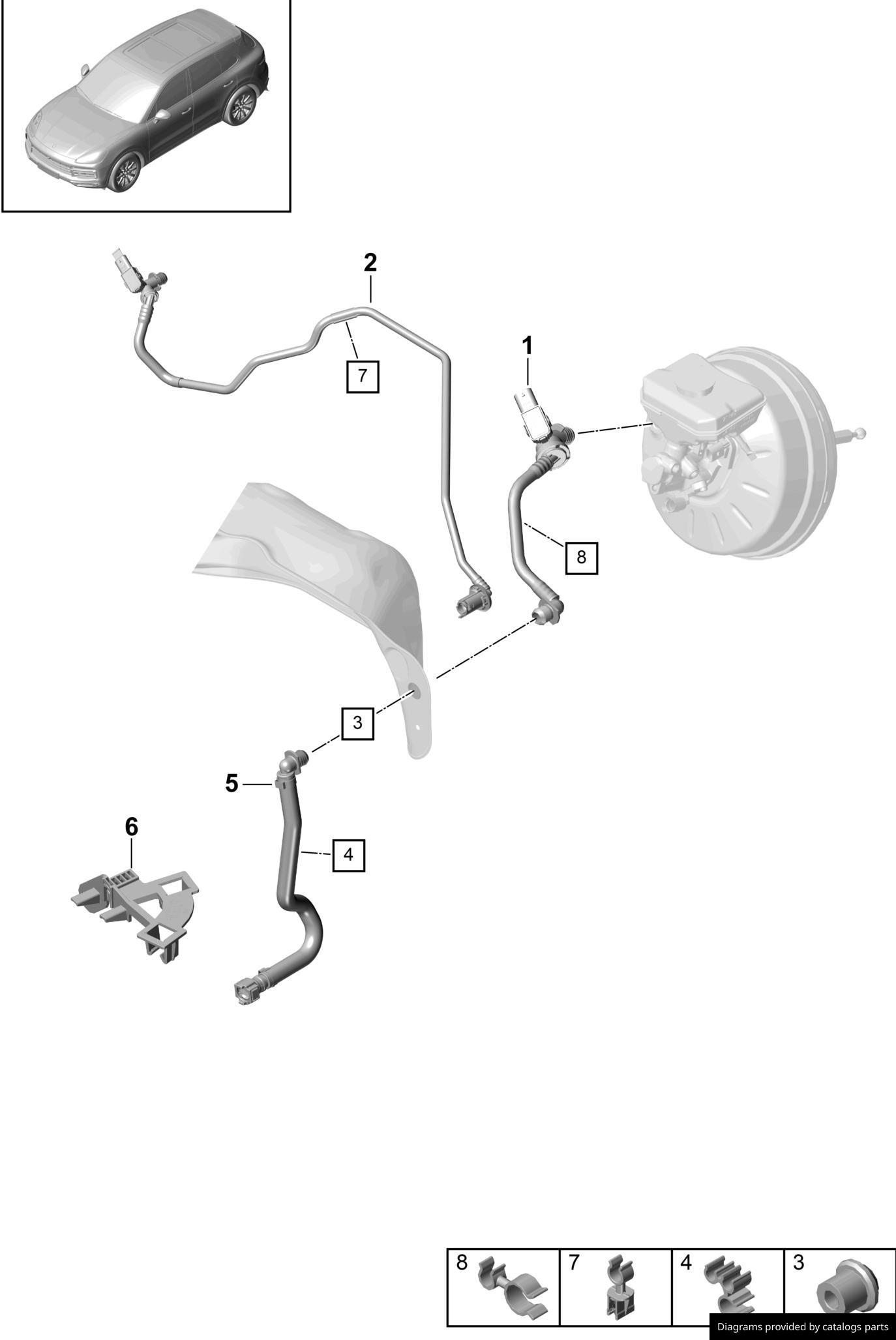 Porsche Vacuum Line PAB61193100 - LLLParts