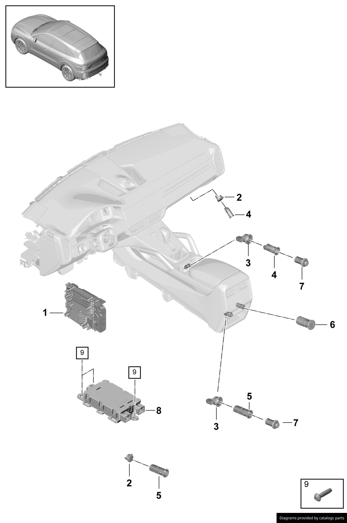 Porsche Double Usb Charging Port 971035252B - LLLParts