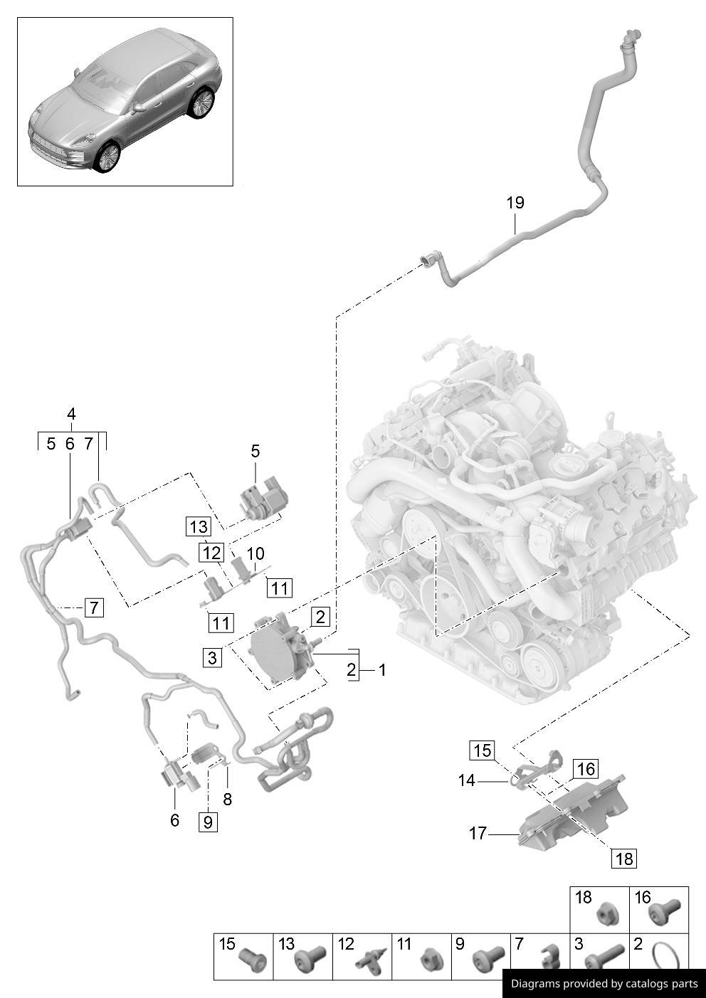 Porsche Vacuum Hose With Non-Return Valve PAC131055C - LLLParts