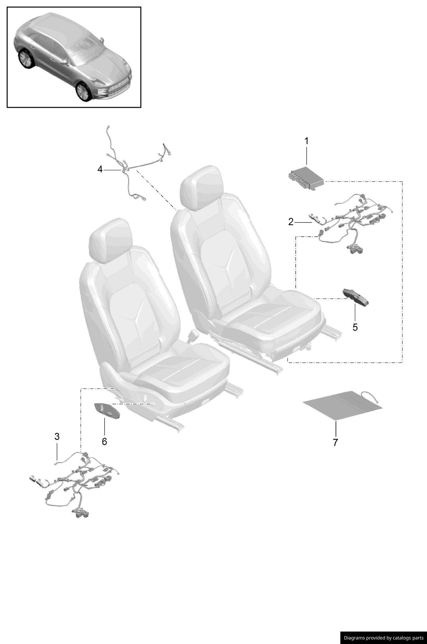 Porsche Inlay For Seat Occupied Sensor 95861855302 - LLLParts