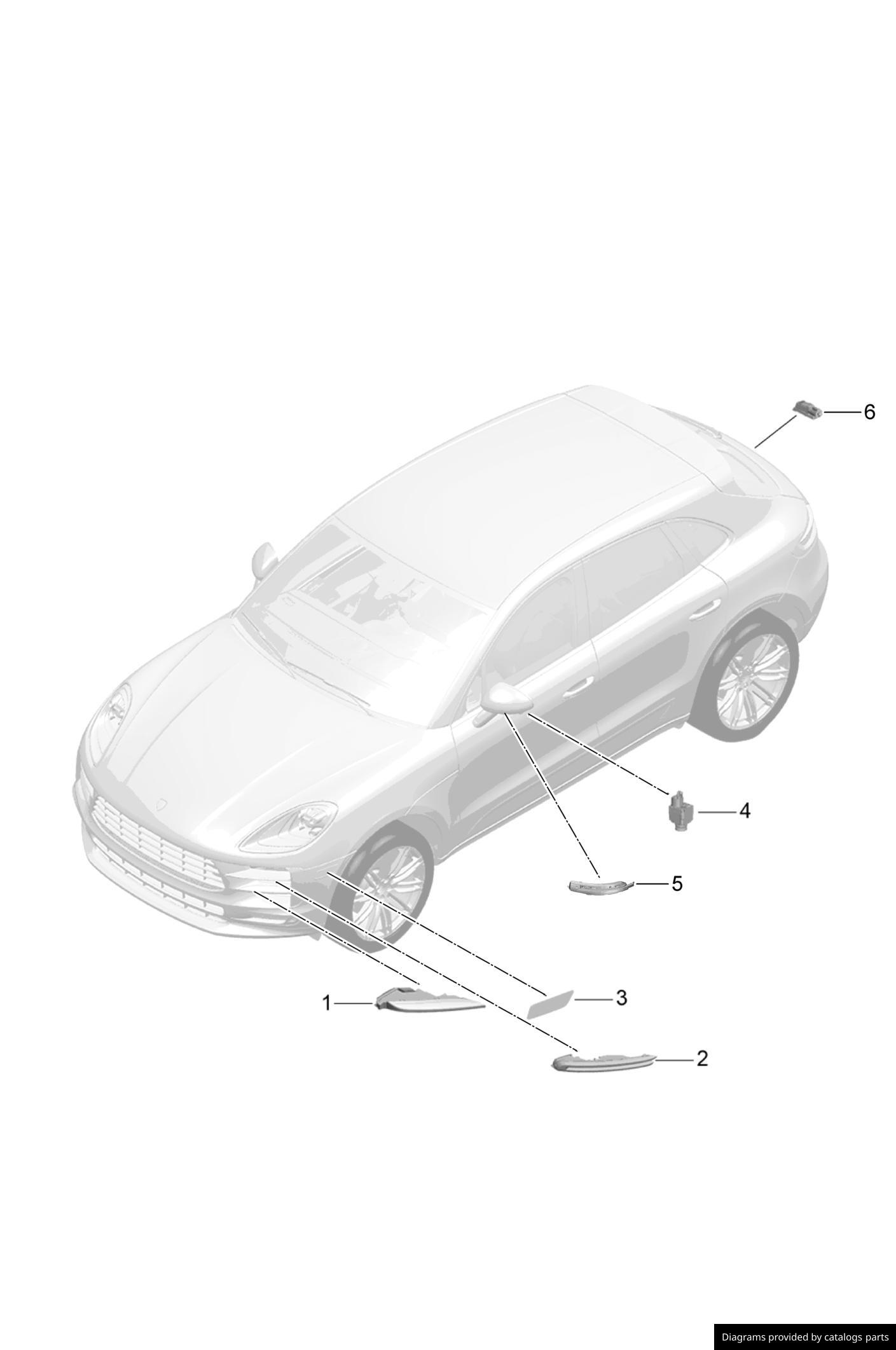 Porsche Turn Signal Indicator 95B953081B - LLLParts