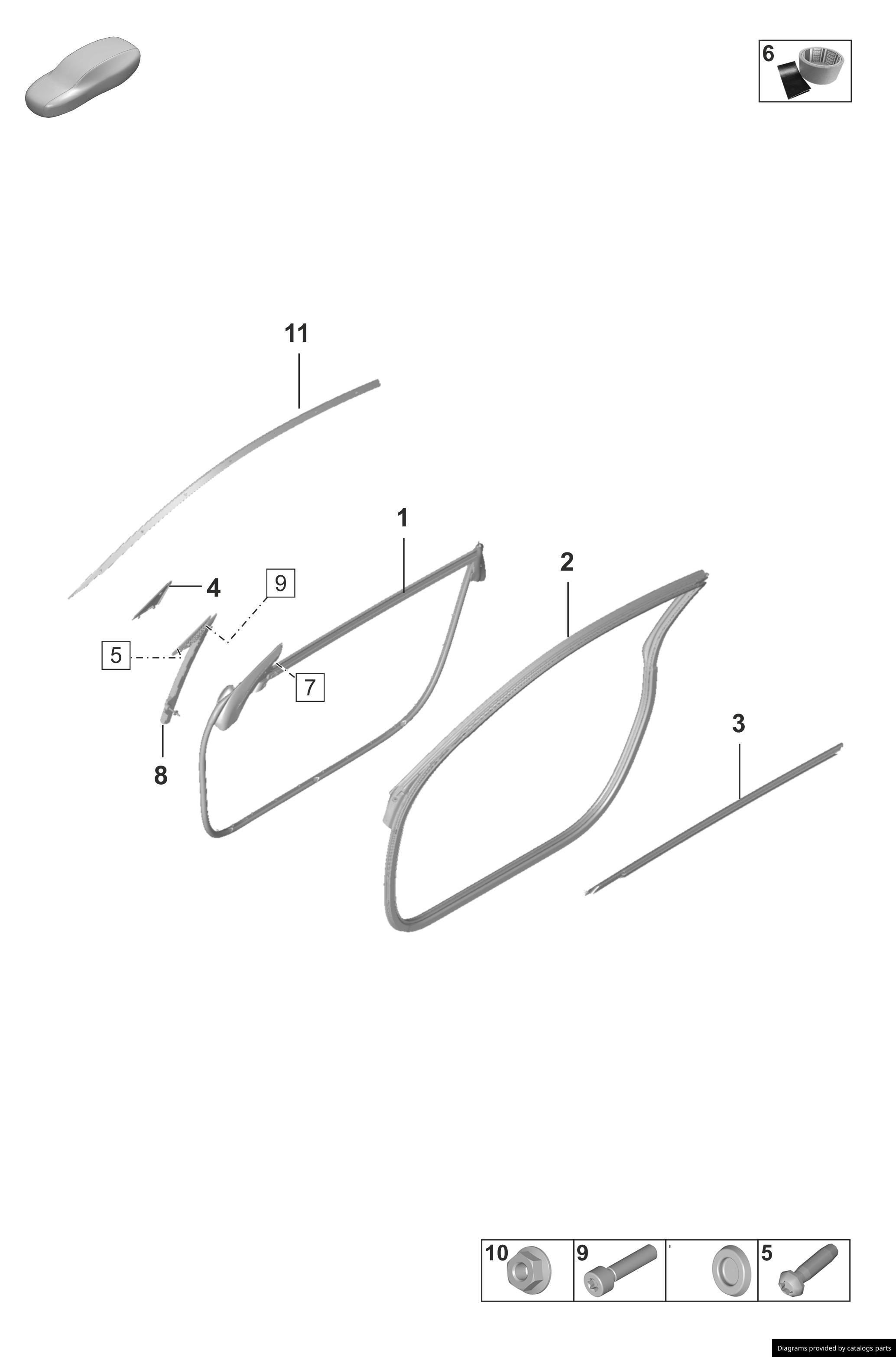 Porsche Rally Black 992837511C03C - LLLParts