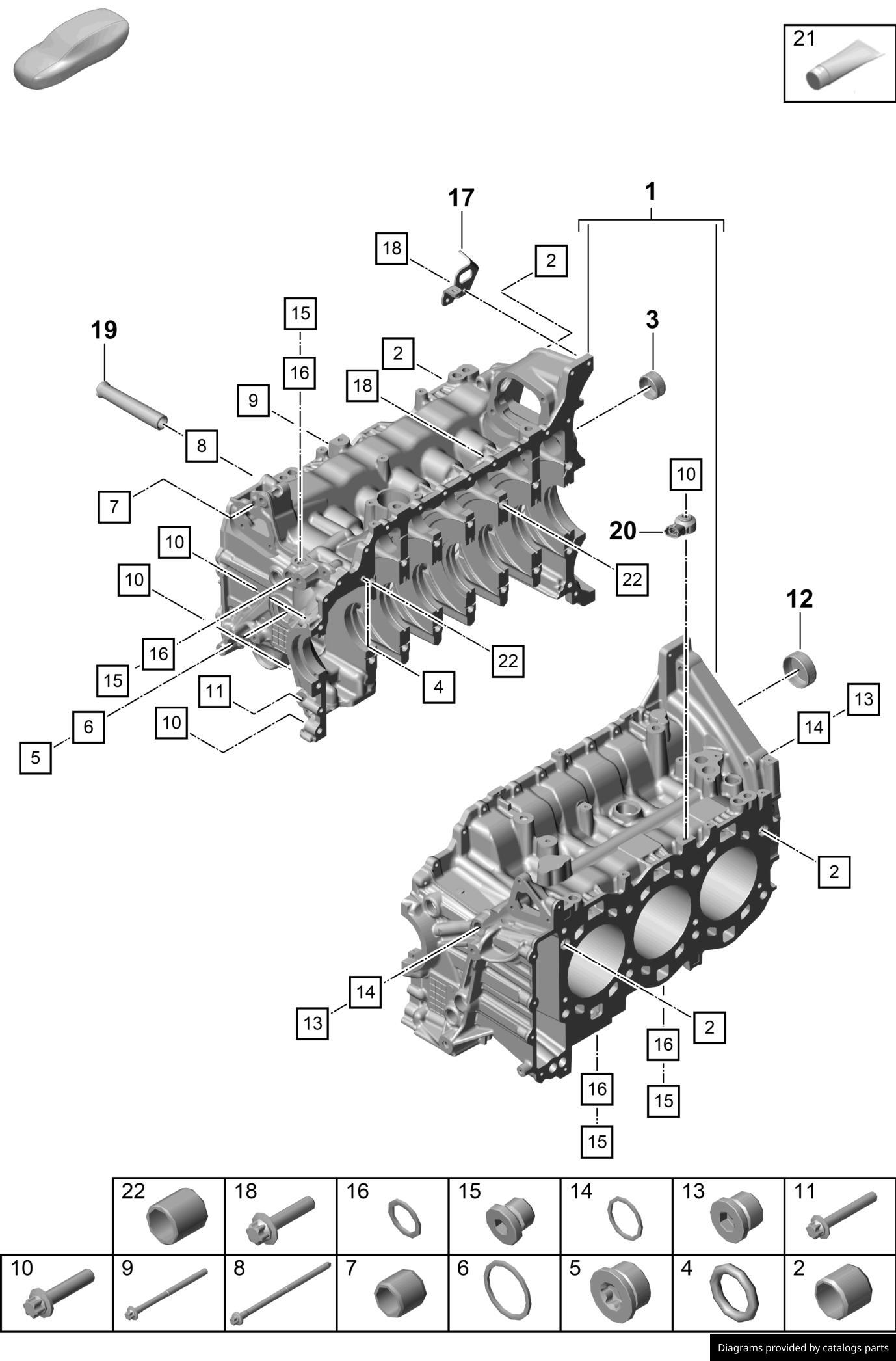 Porsche Hexagon Head Bolt WHT001703 - LLLParts