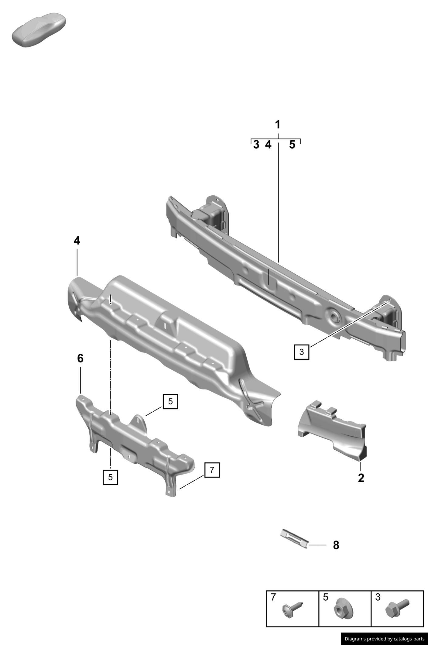 Porsche Bumper Carrier 982807235 - LLLParts