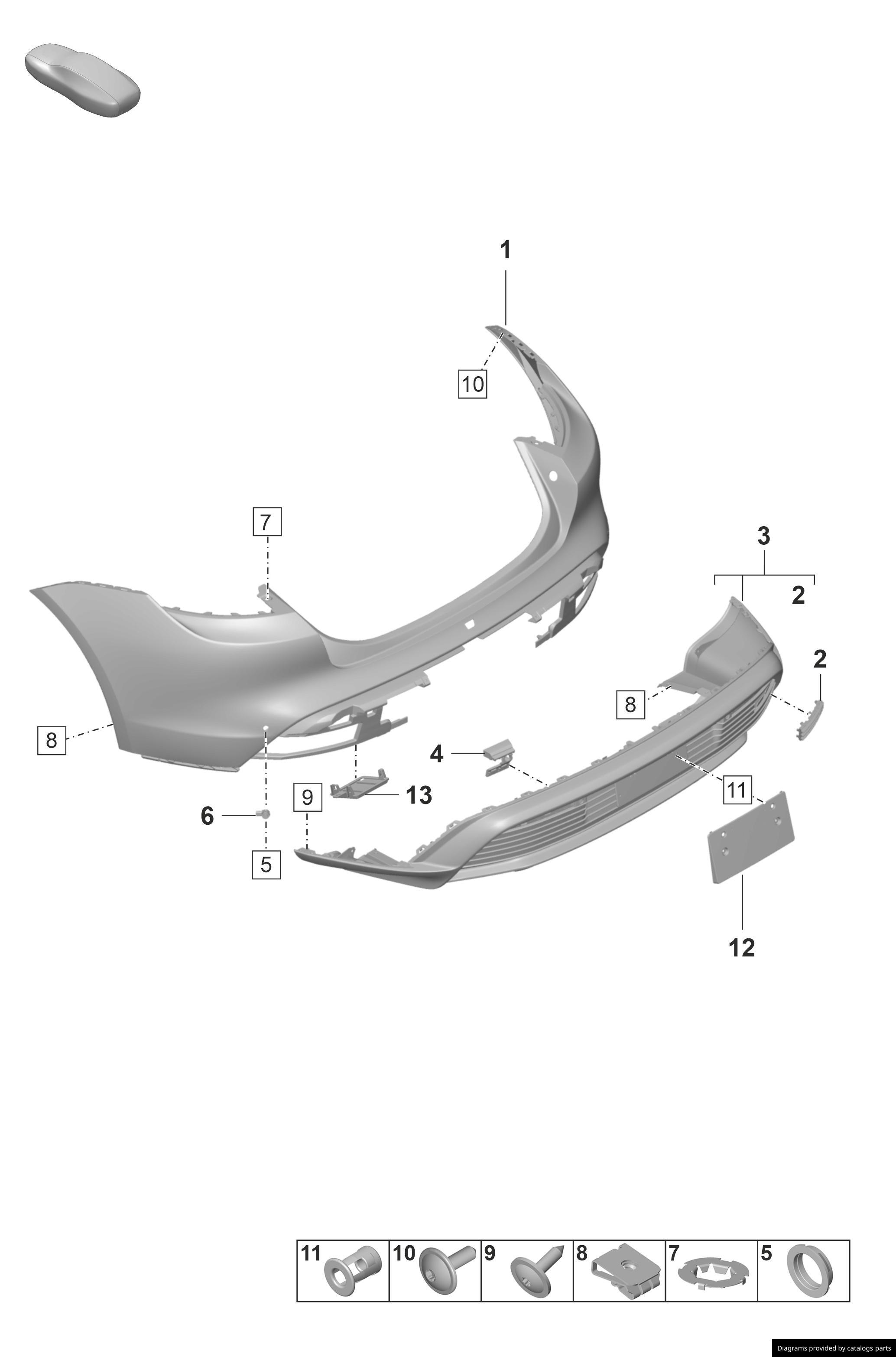 Porsche Bumper Cover 9J1807984A - LLLParts