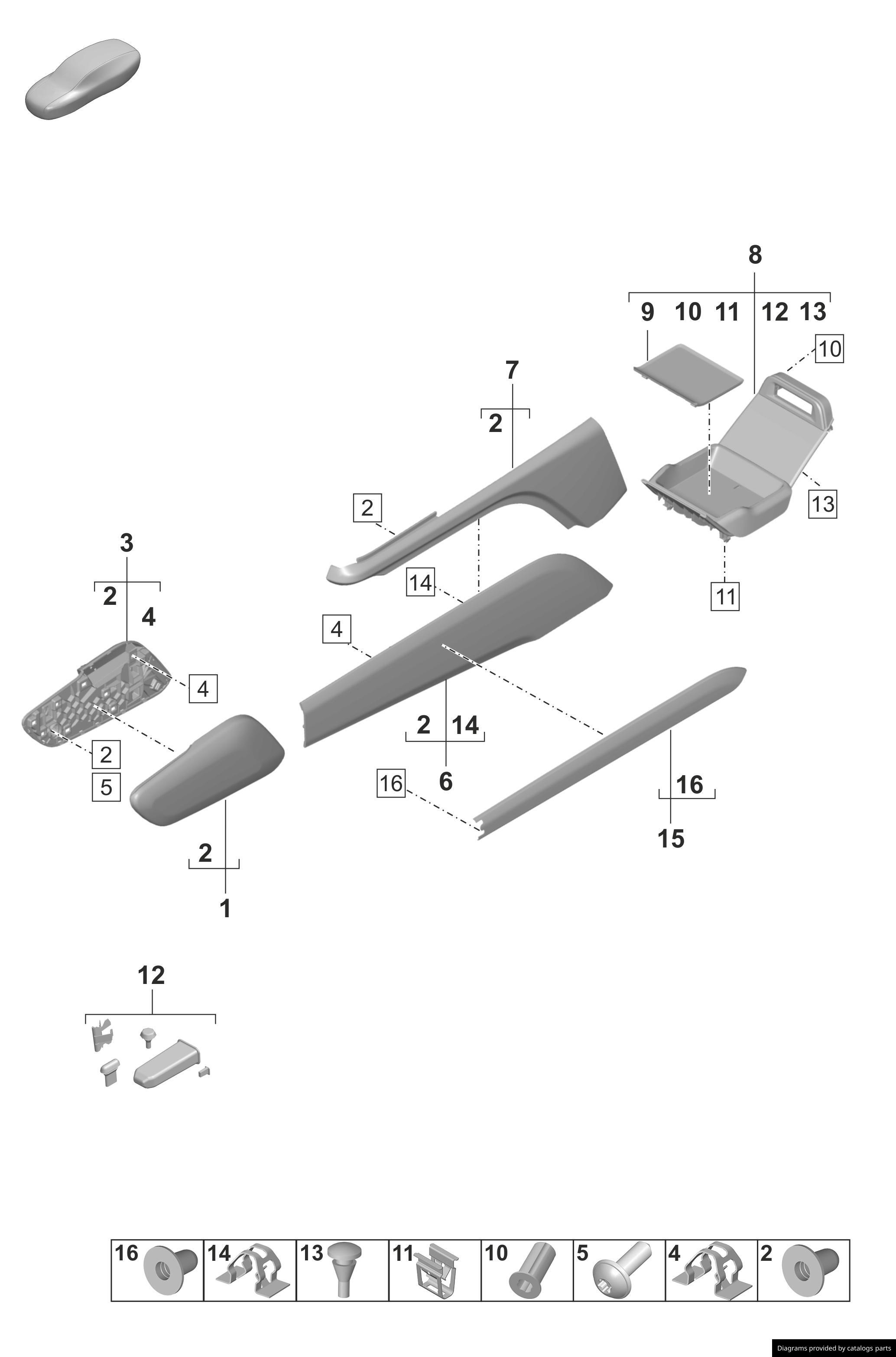 Porsche Slate Grey 9J1857503GOS7 - LLLParts