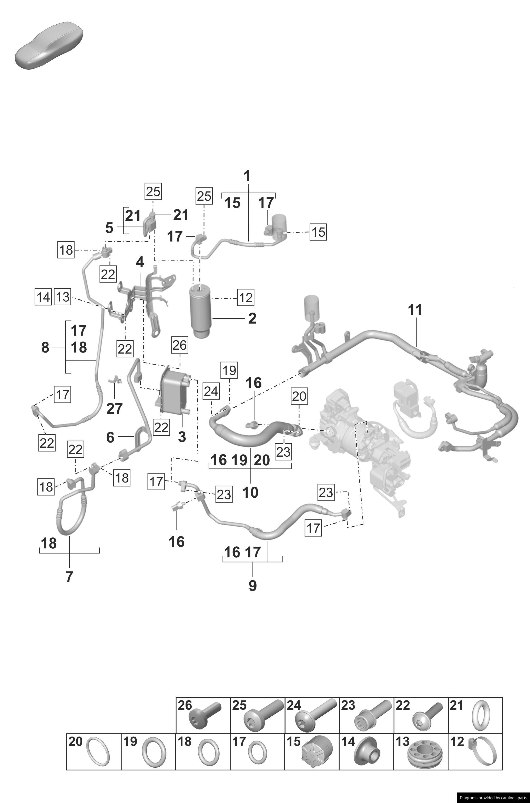 Porsche Refrigerant Line 9J1820721A - LLLParts