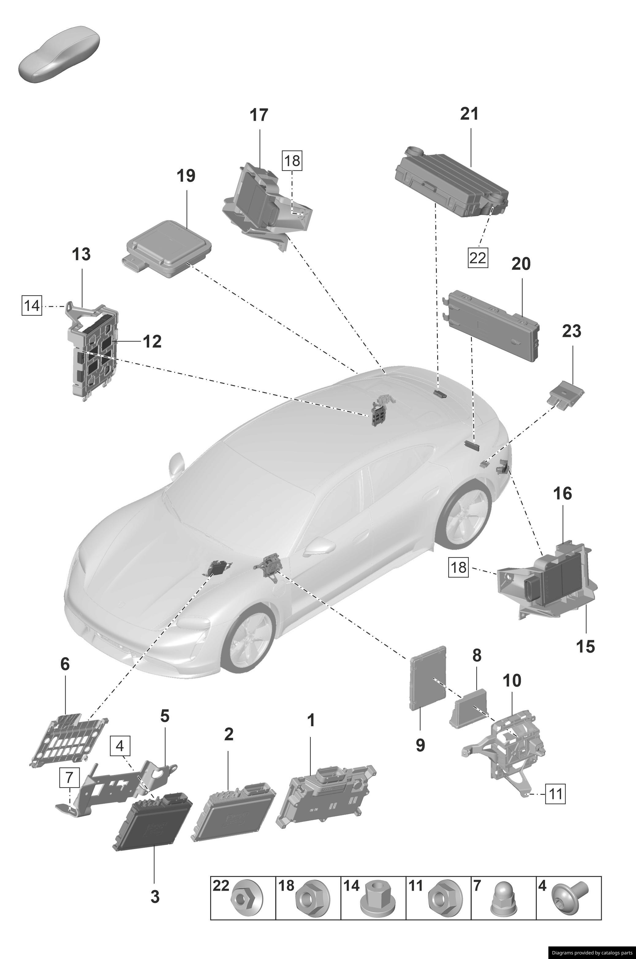 Porsche Control Unit For Tailgate PAB959107 - LLLParts