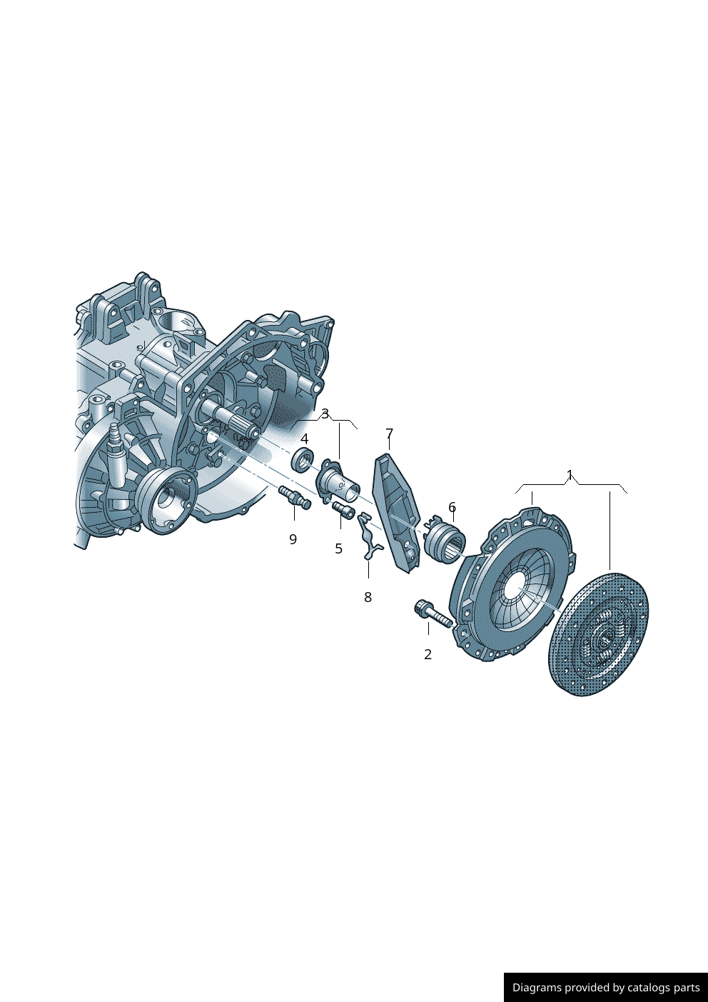 Volkswagen / Audi / Seat Clutch Plate And Pressure Plate 05E141015C ...