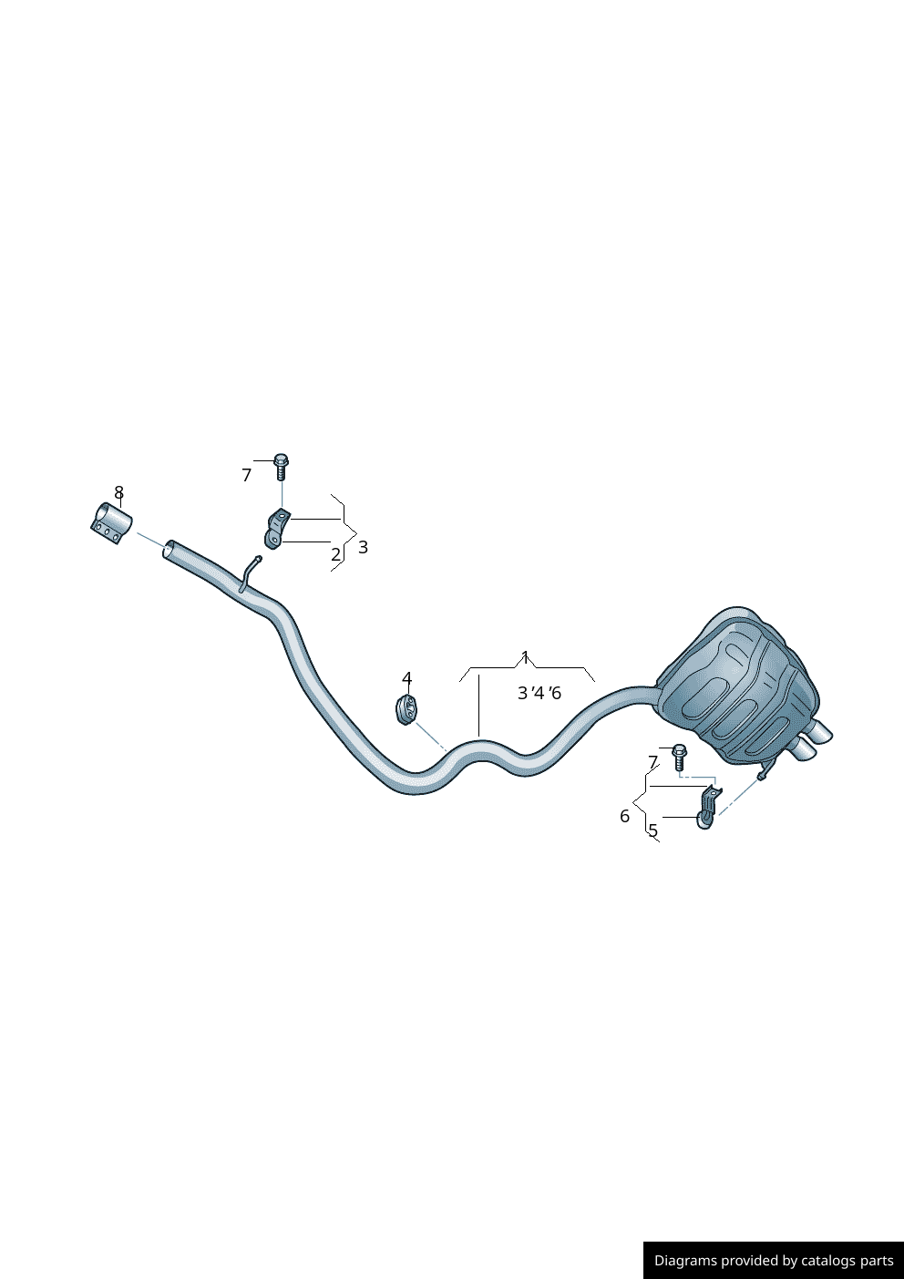 Volkswagen / Audi / Seat / Skoda Retainer For Exhaust System 5Q0253144T ...