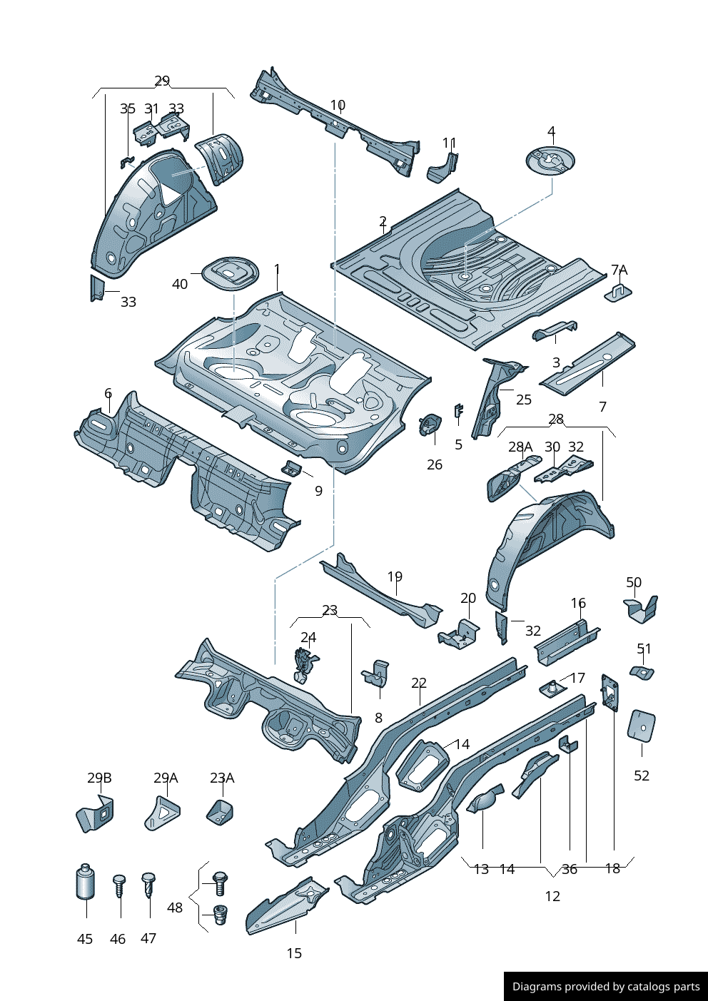 Volkswagen / Audi / Seat / Skoda Retainer For Heat Shield 5Q0825815 ...