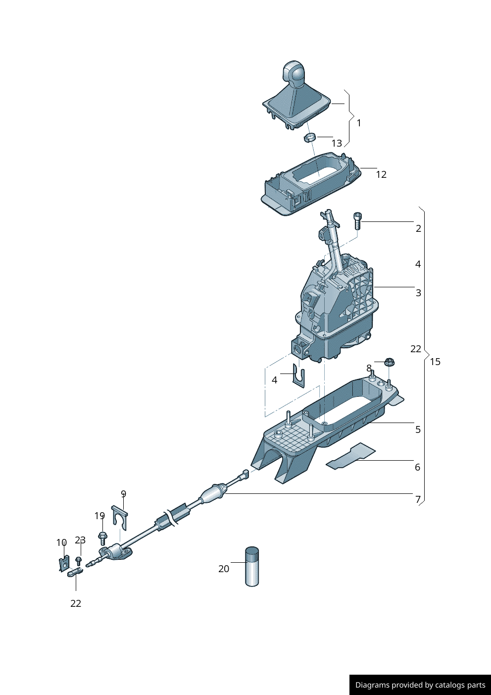 Volkswagen / Seat / Skoda 1 Set Fixing Parts ForGear Actuation ...