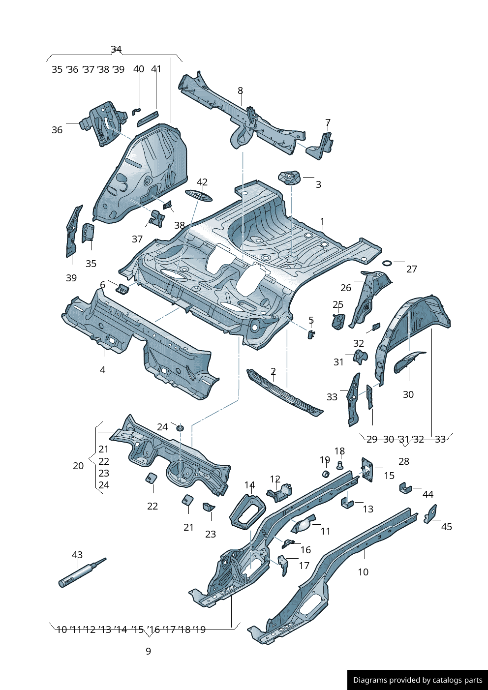 Volkswagen / Audi / Seat / Skoda Side Member 5Q0803506AQ - LLLParts
