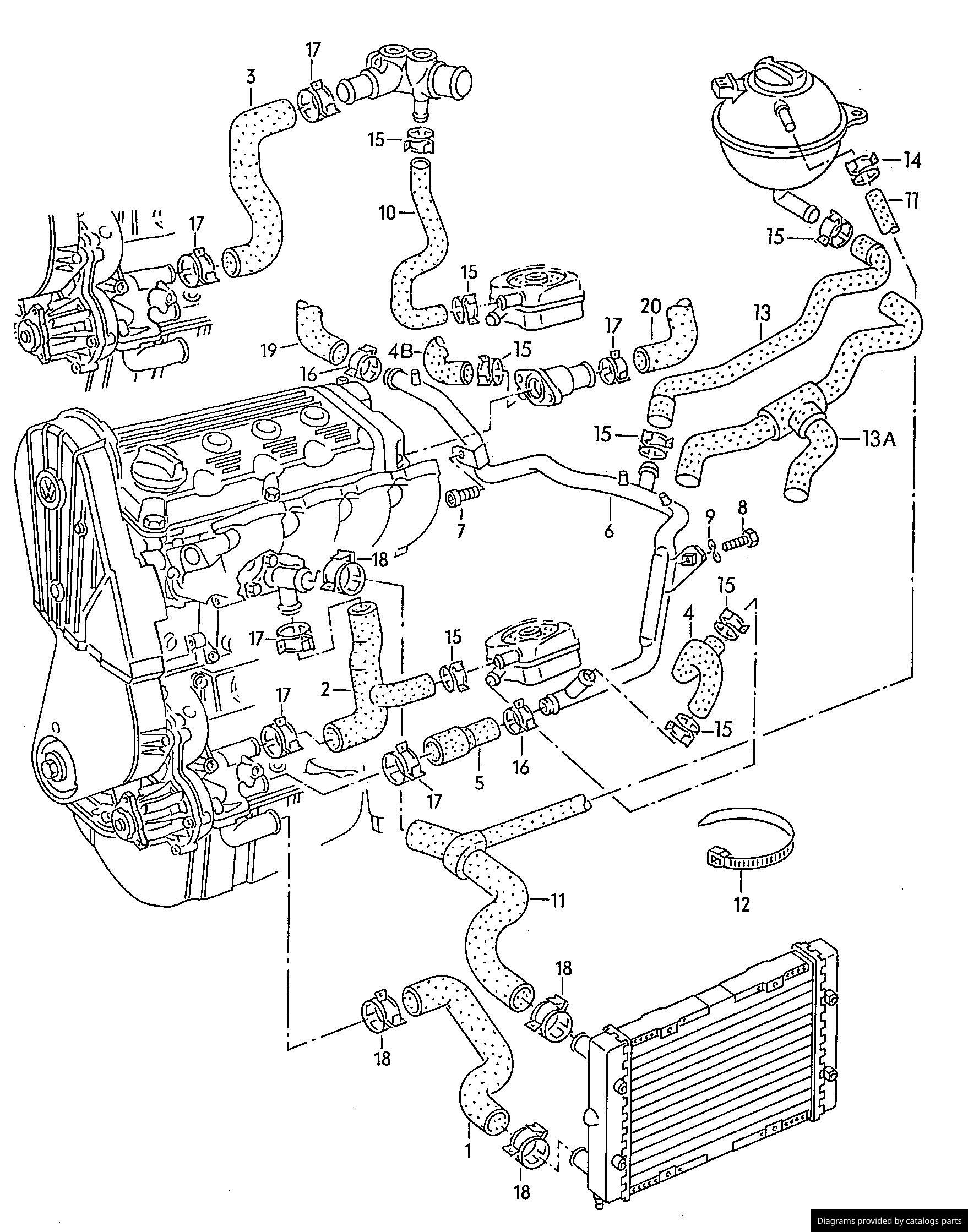 Volkswagen Coolant Hose 357121101G - LLLParts