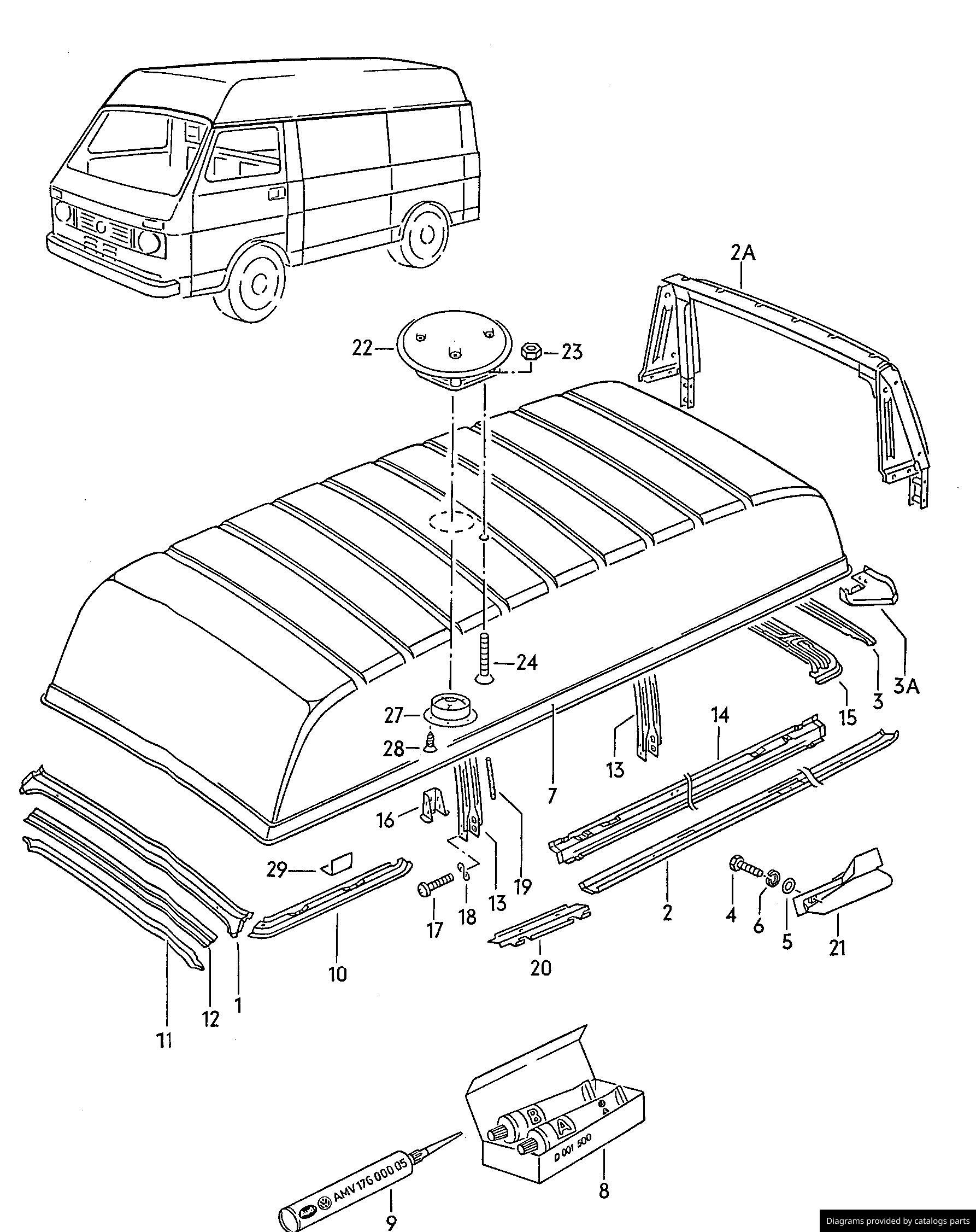 Volkswagen Roof Bow 281817326 - LLLParts