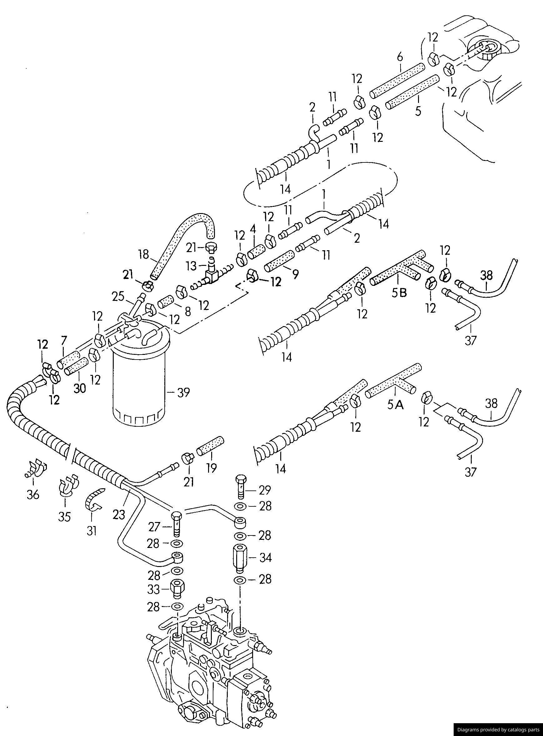 Volkswagen Fuel Line 7D0201204N - LLLParts