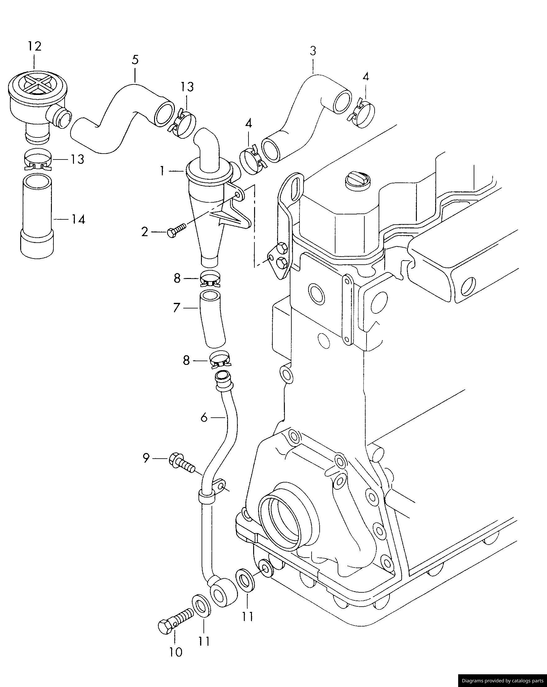 Volkswagen Oil Return Line 062103213 - LLLParts